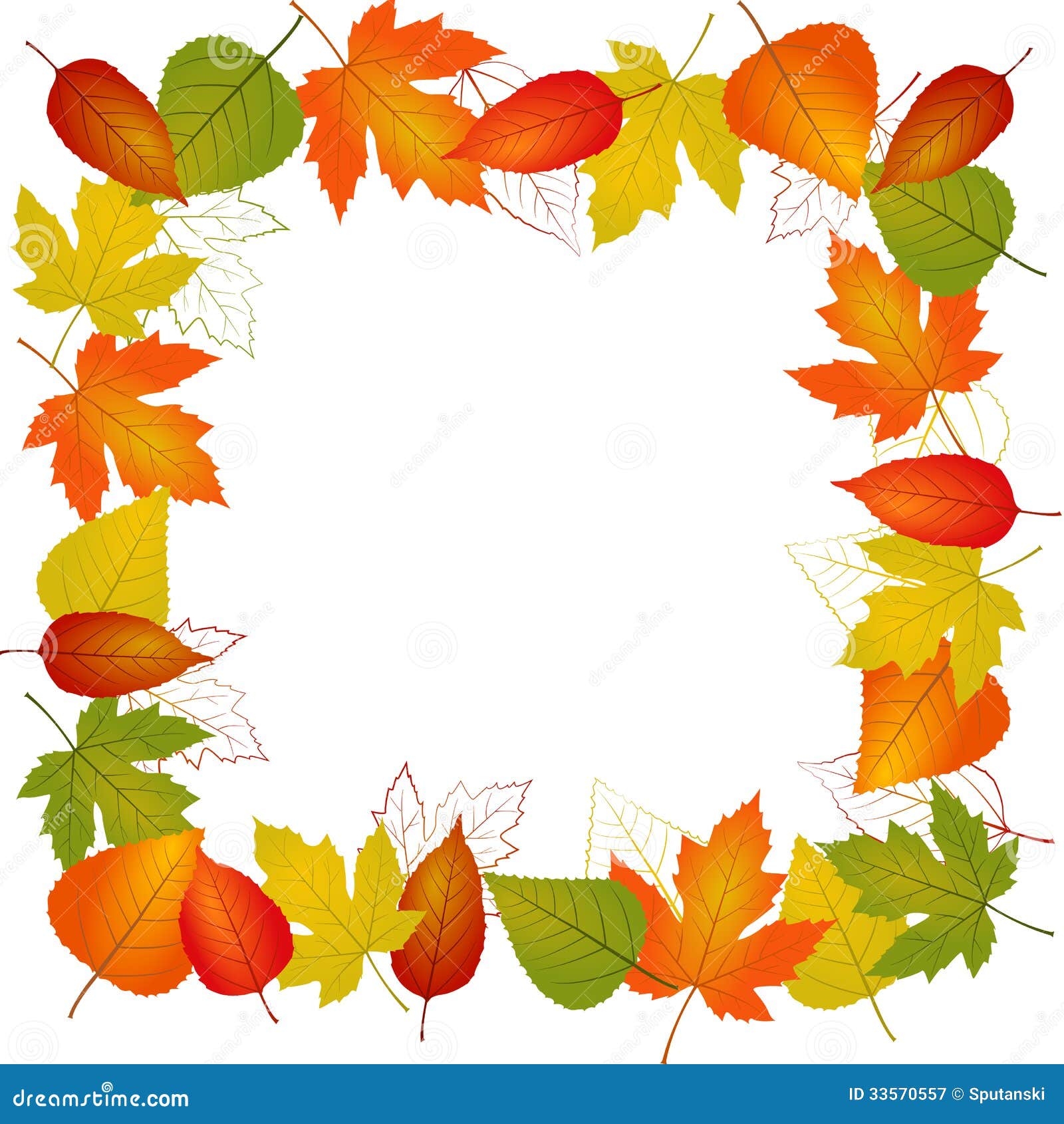 Autumn leaf border stock vector. Illustration of closeup - 33570557