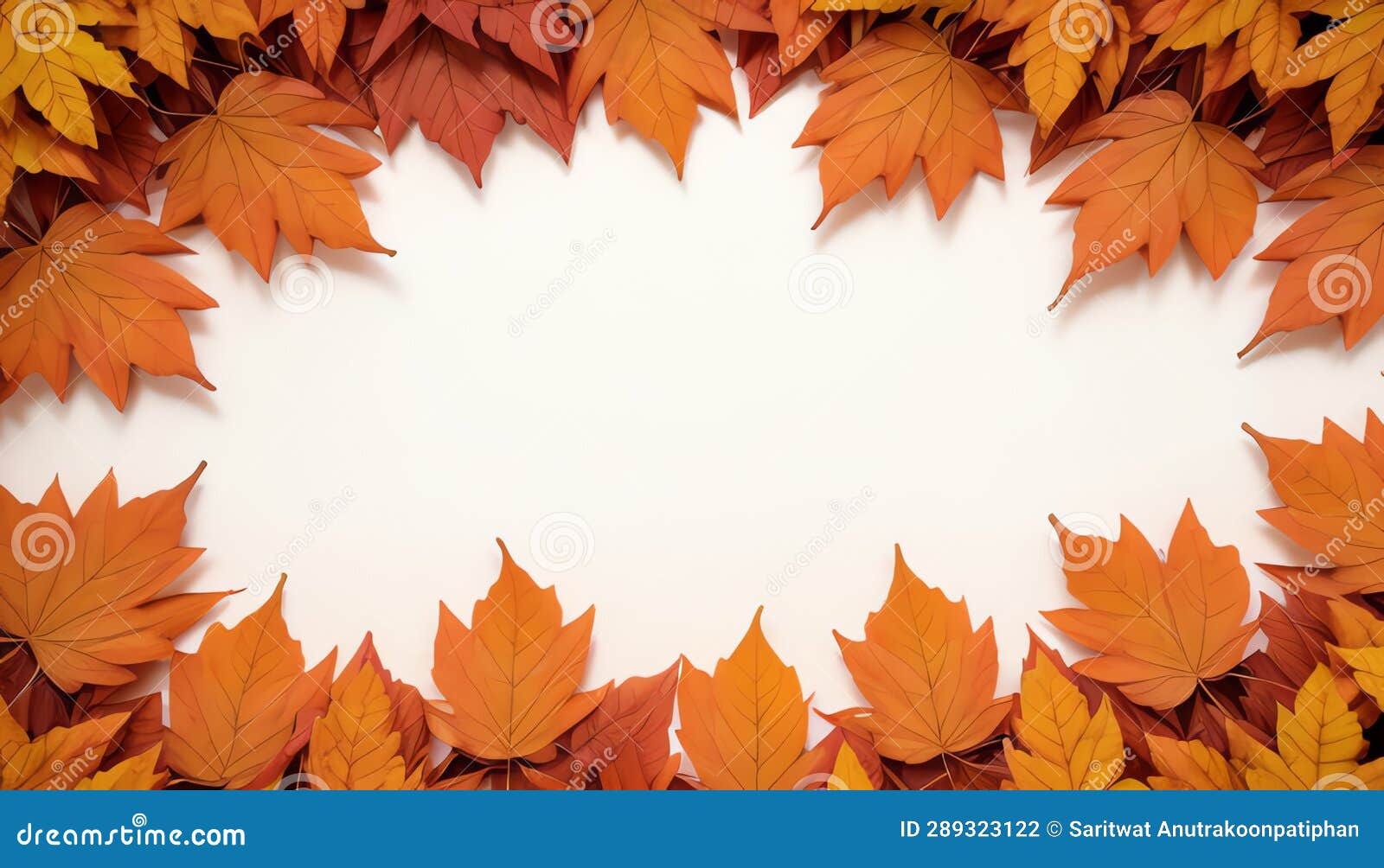 Autumn Leaf with Copy Space Stock Illustration - Illustration of flower ...