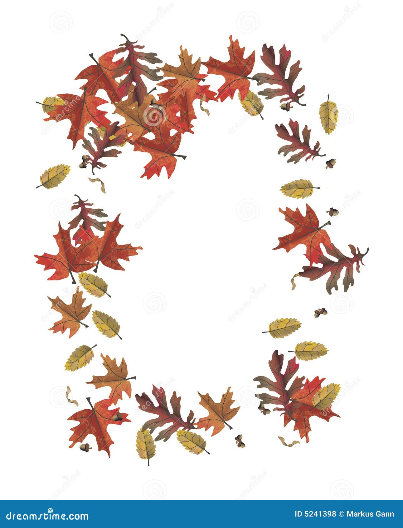 Autumn leaf frame stock illustration. Illustration of colorful - 5241398
