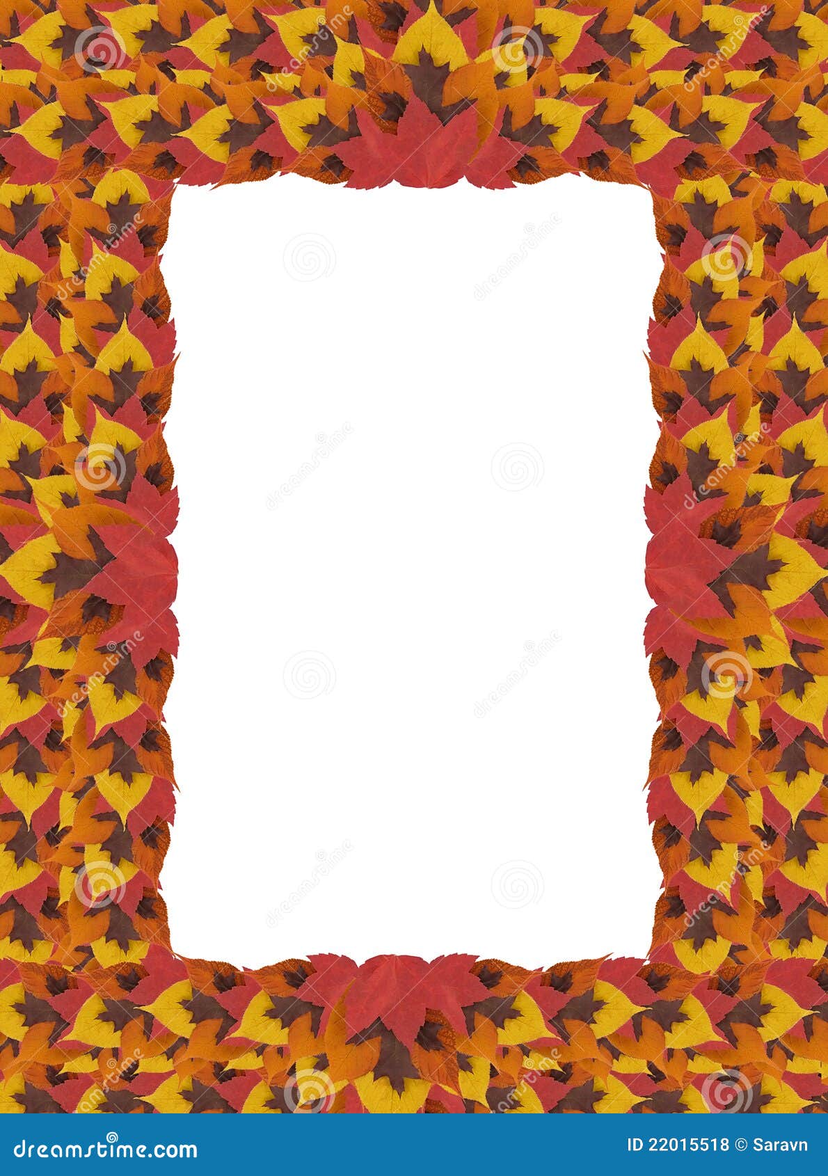 Autumn Leaf Frame Background Stock Photo - Image of yellow, orange ...
