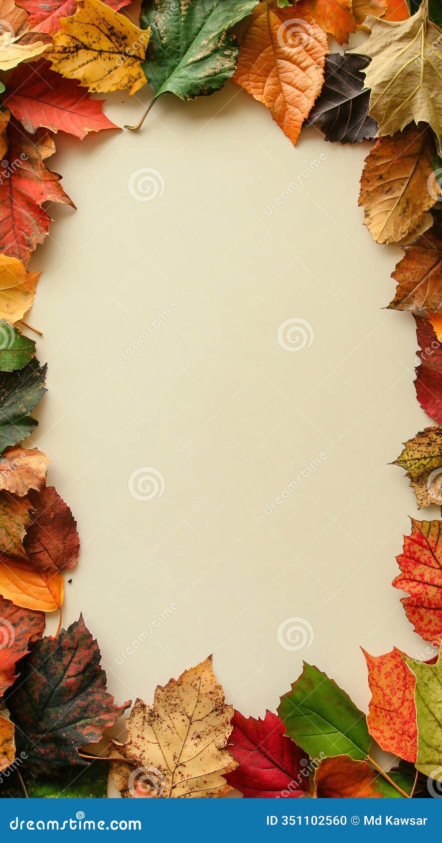 Autumn Leaf Frame Border Design Fall Leaves High Quality Image Stock ...