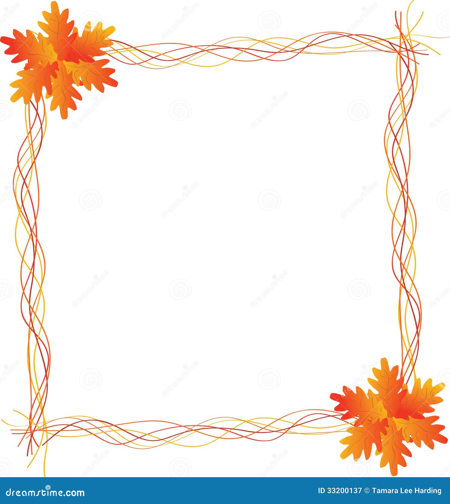 Autumn Leaf Frame stock illustration. Illustration of leaf - 33200137