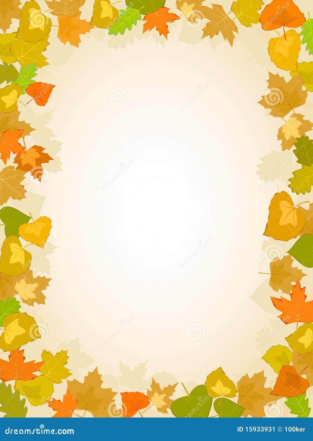 Autumn leaf frame pattern stock vector. Illustration of group - 15933931