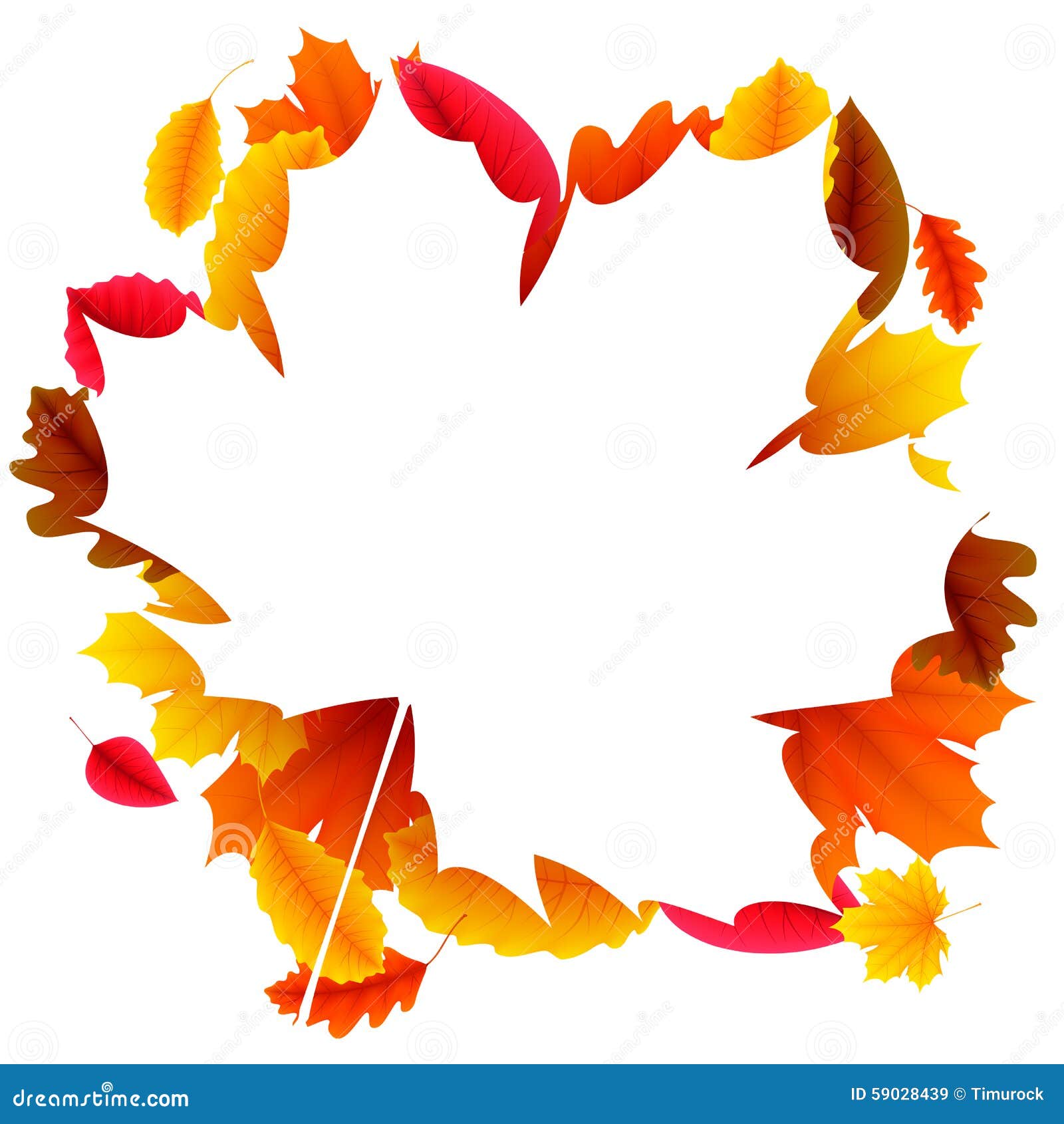 Autumn Leaf Frame stock vector. Illustration of autumn - 59028439
