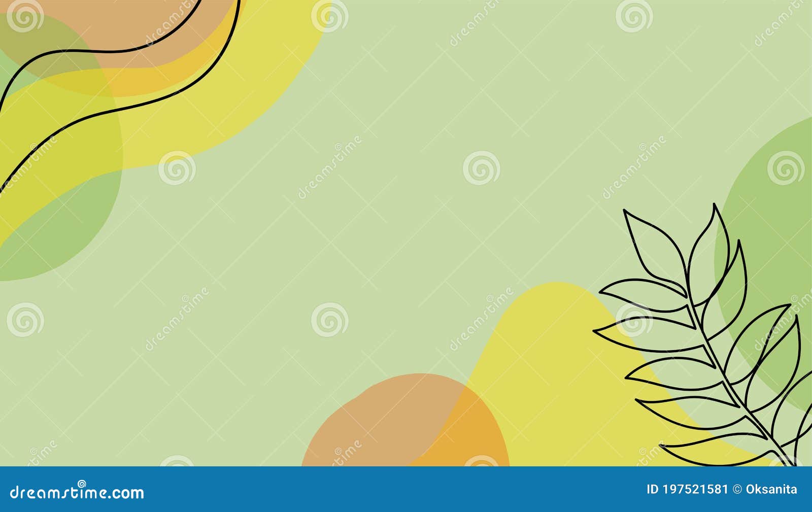 Autumn Leaf Ina Hand Drawn Linear Style on Colorful Background. Stock ...