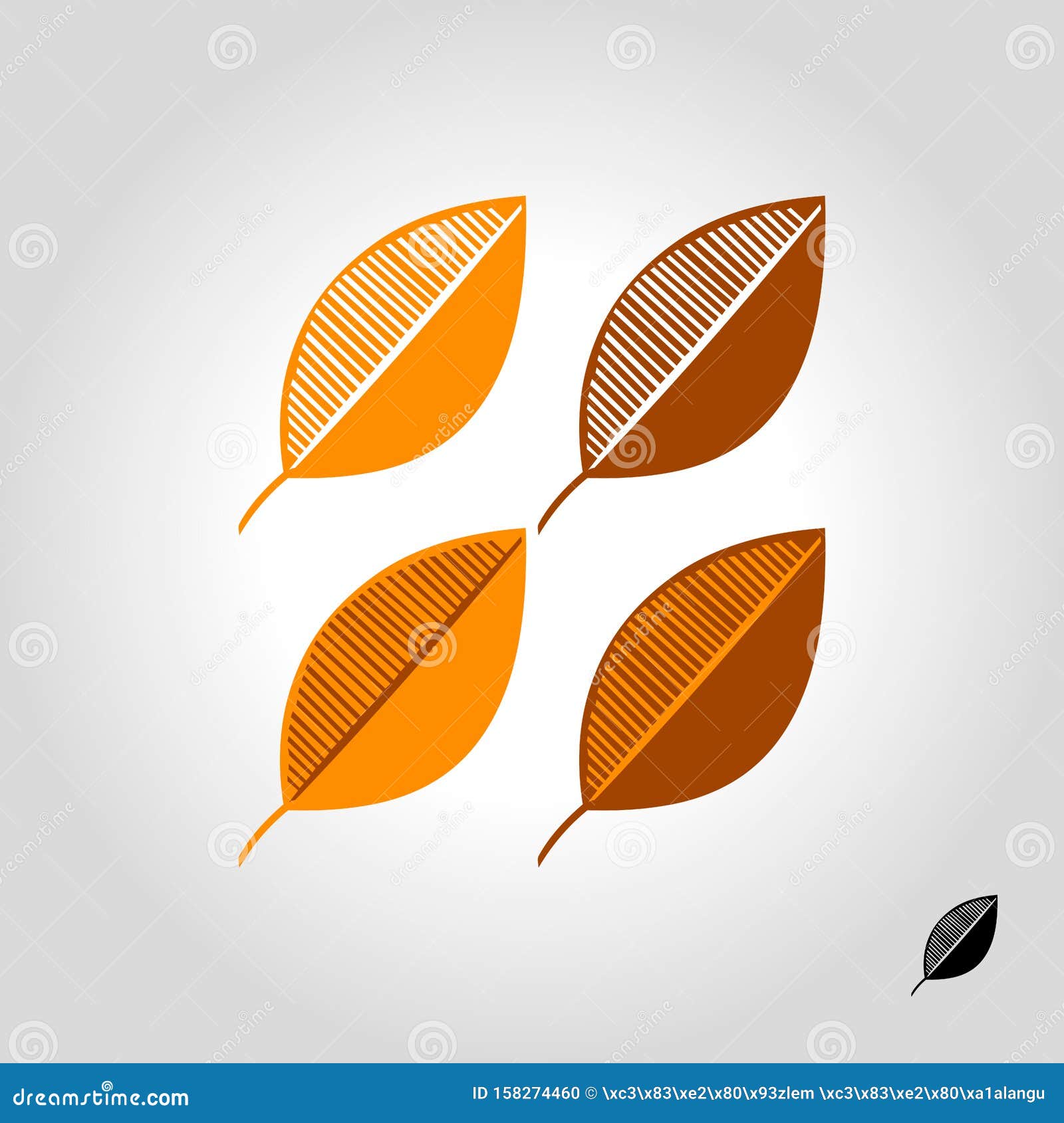 Autumn Leaf Logo, Icon and Symbol Vector Illustration Stock Vector ...