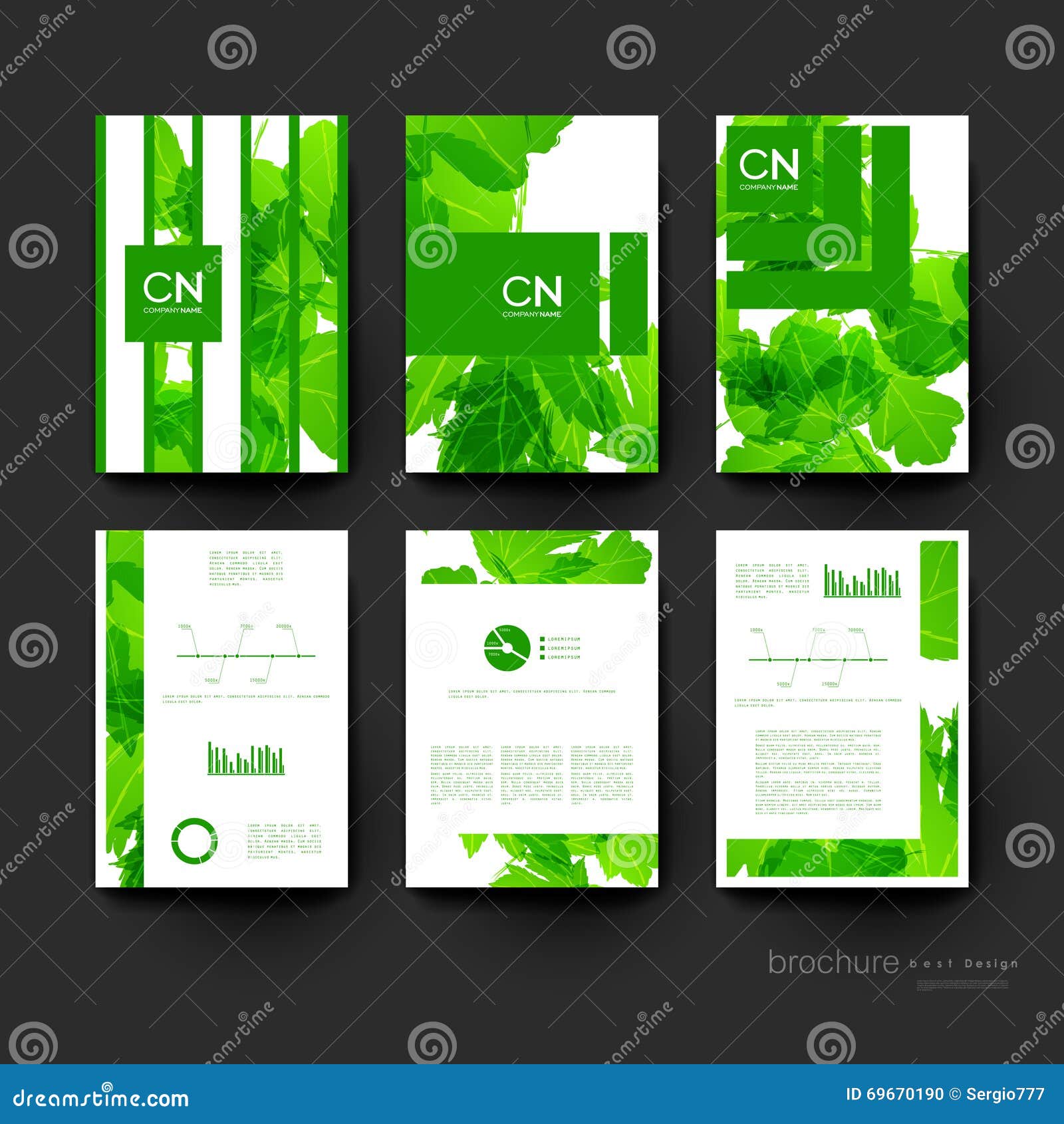 Autumn Leaf Ornament Vector Brochure Template. Flyer Layout Stock ...