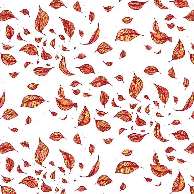 Autumn Leaf Pattern on Transparent Background Stock Vector ...