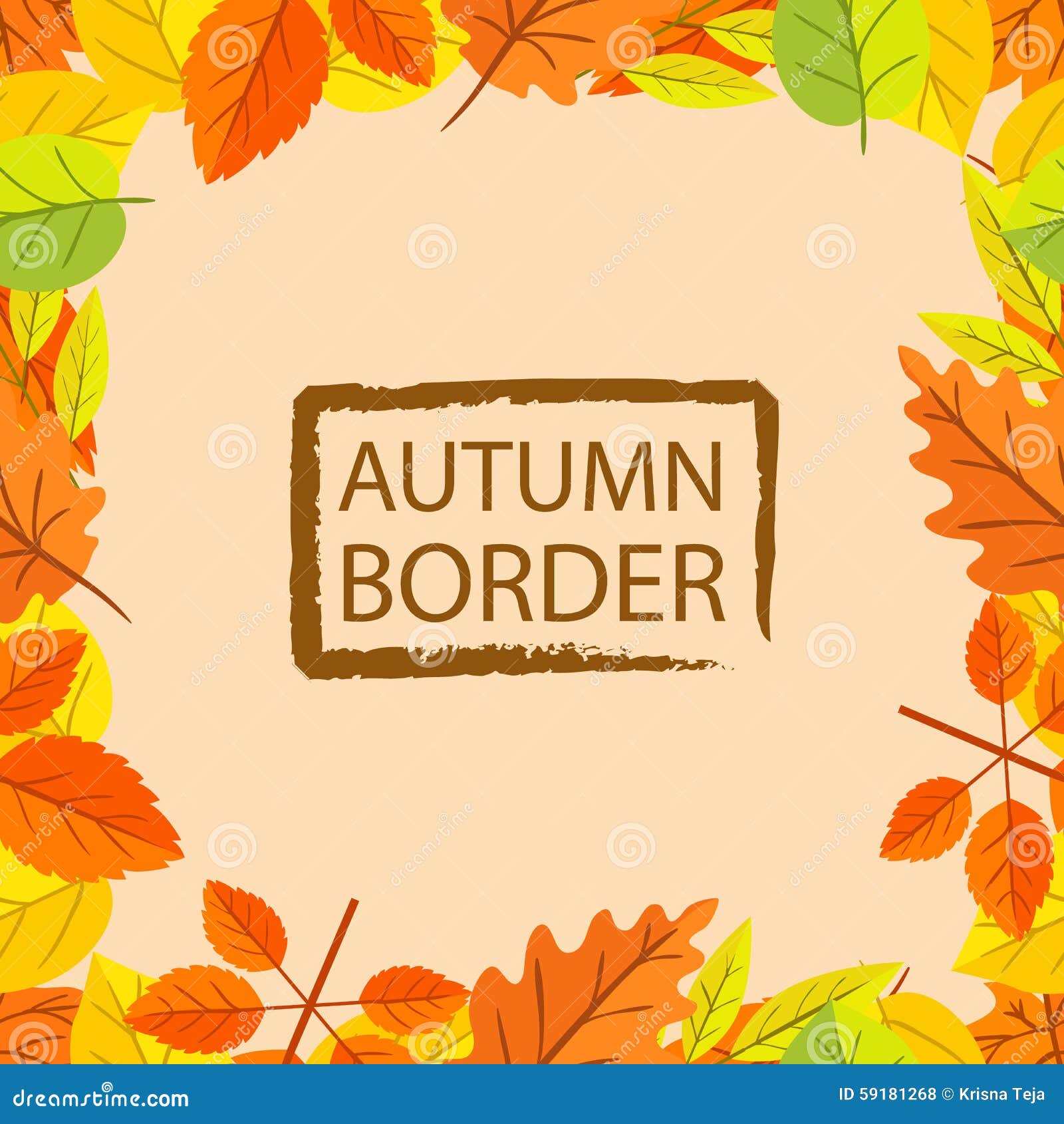 Autumn Leaf Round Border stock vector. Illustration of border - 59181268