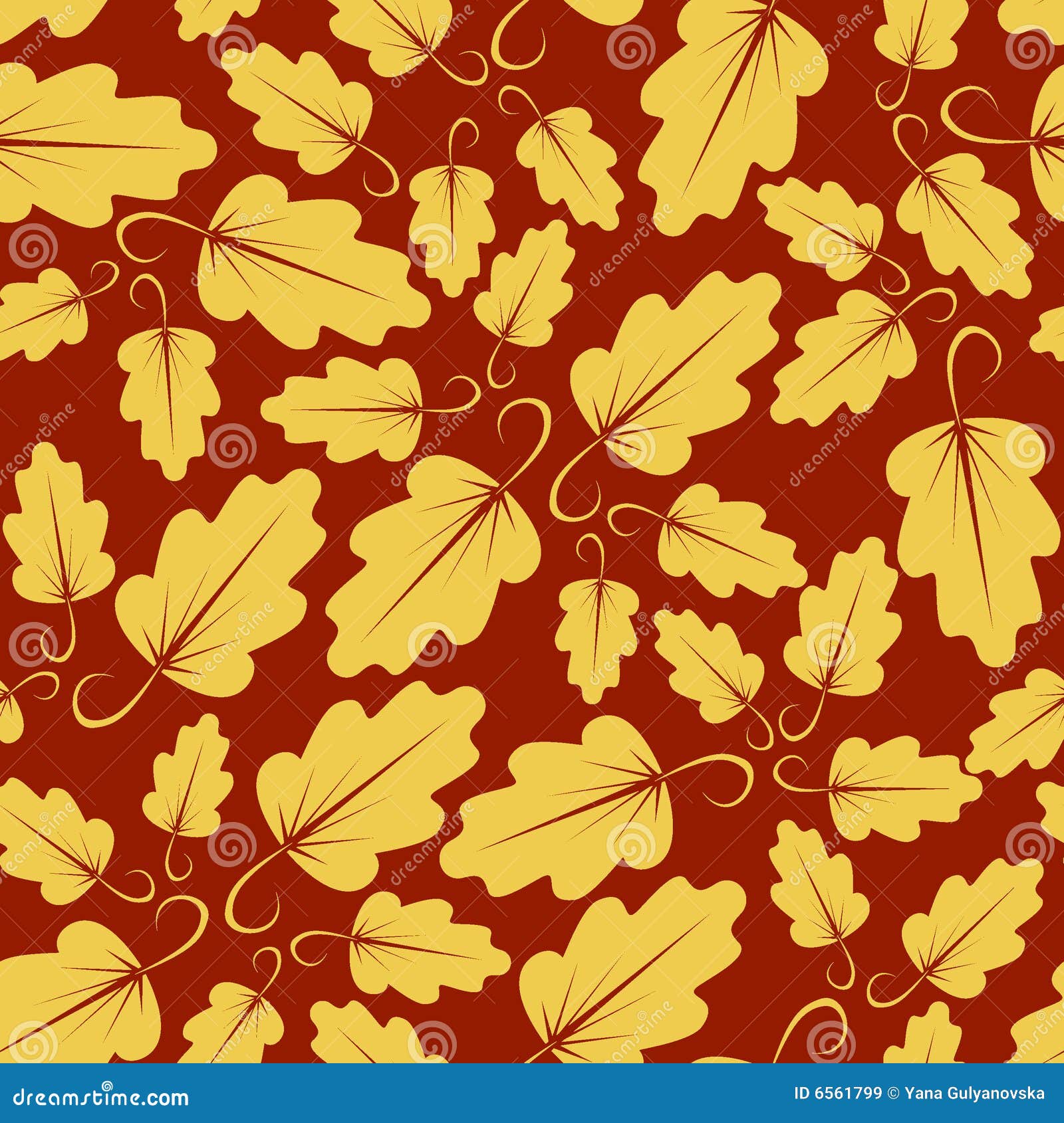 Autumn Leaf Seamless Pattern Stock Vector - Illustration of seamless ...