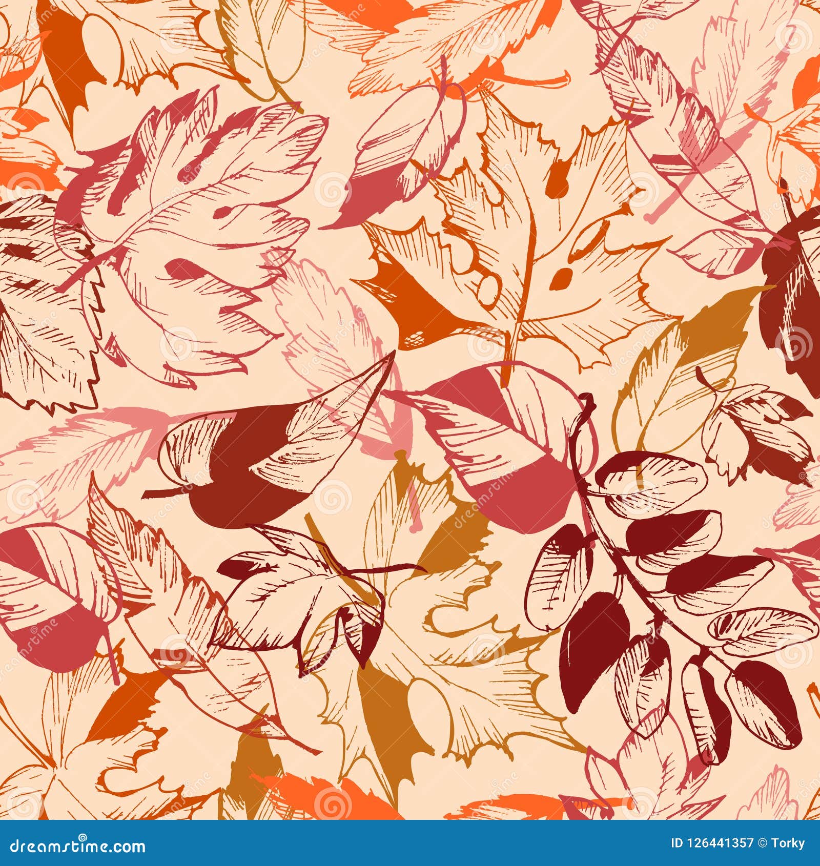 Autumn Leaf Seamless Pattern Stock Vector - Illustration of bright ... Autumn Leaf Seamless Pattern Stock Vector - Illustration of bright ...