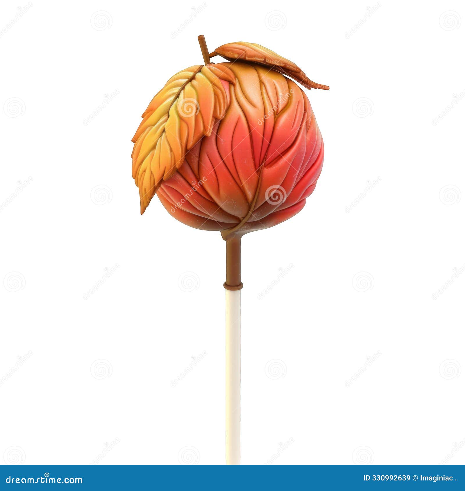 Autumn Leaf-Shaped Lollipop on a Stick Stock Illustration ...