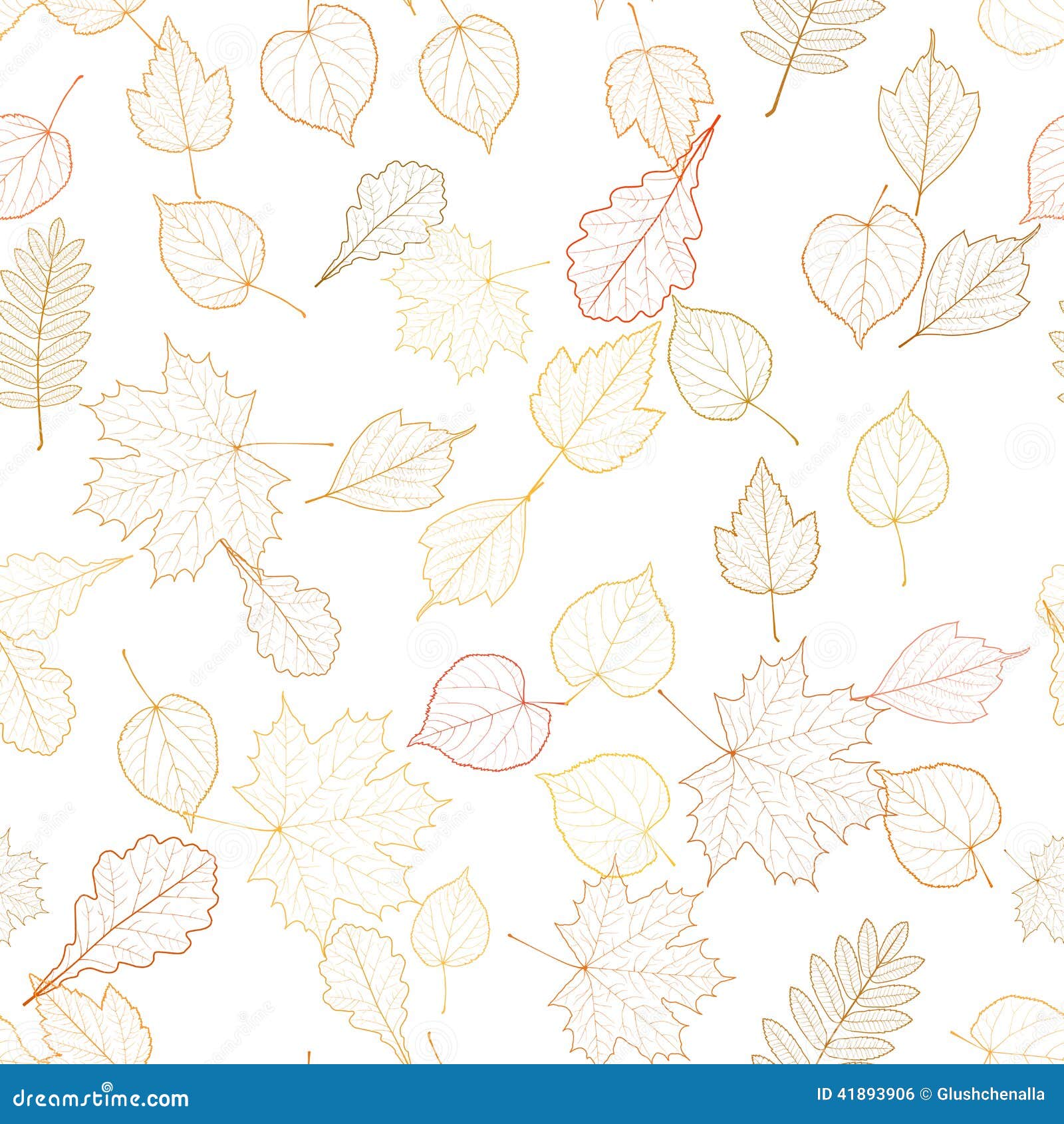 Autumn Leaf Skeletons Template. Stock Vector - Illustration of fall ...