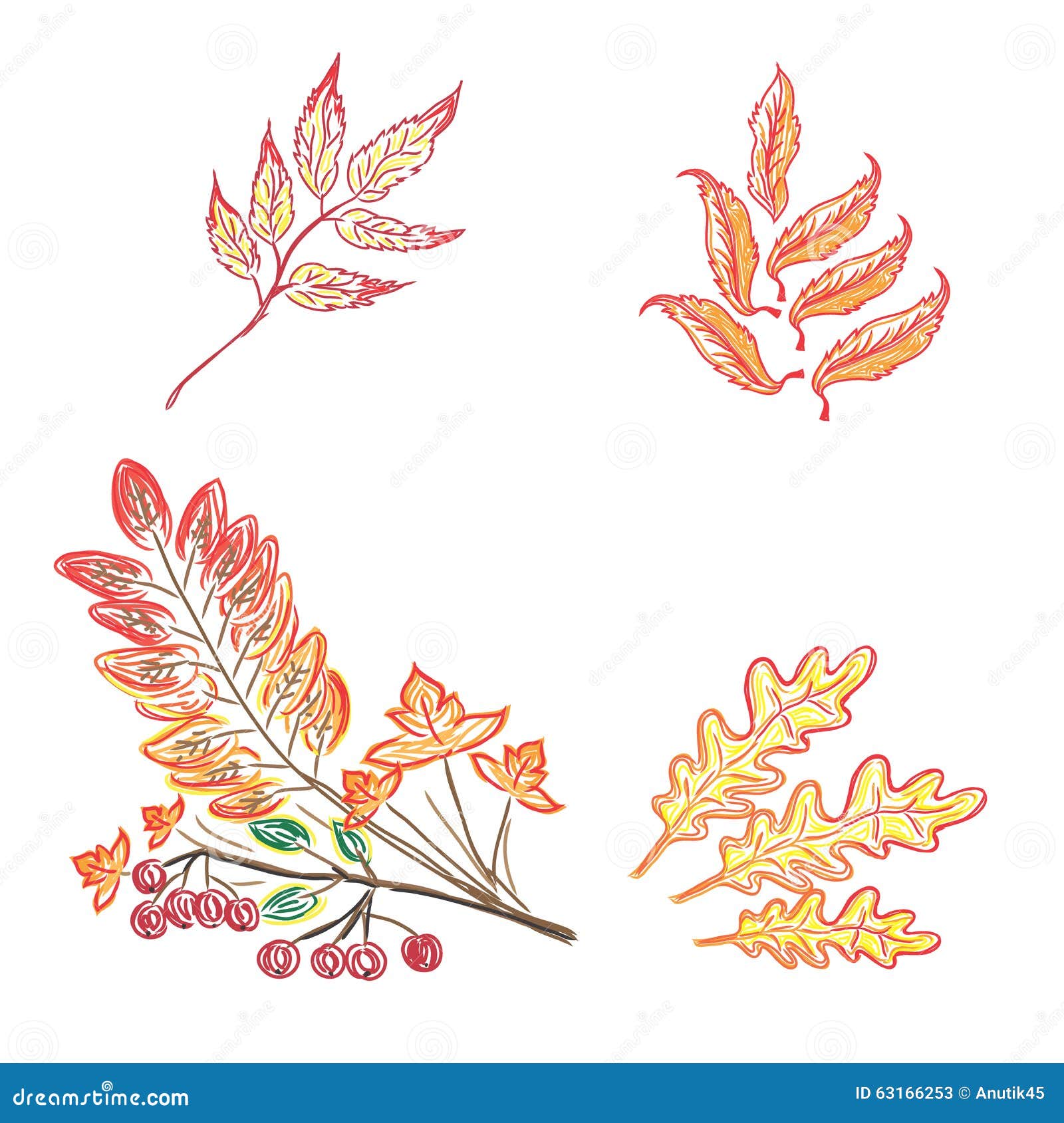 Autumn Leaf Sketch, Doodle, Hand Drawing, Vector Illustration Stock ...
