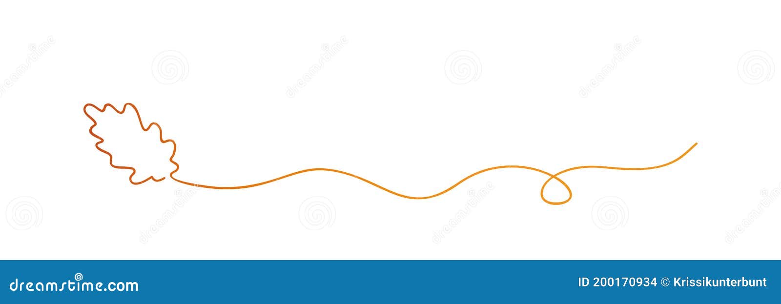 Autumn Leaf Tendril Isolated on White Background Stock Vector ...