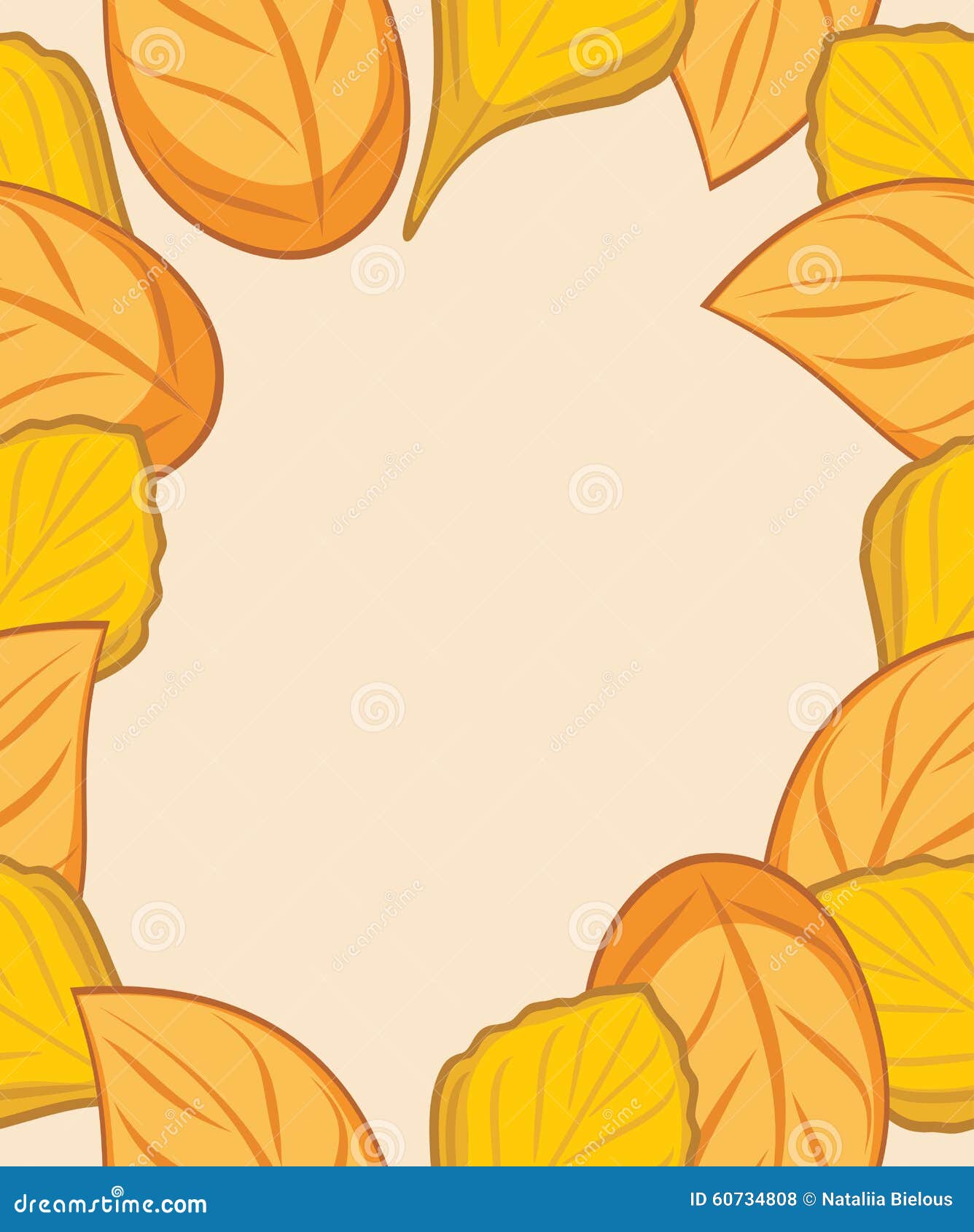 Autumn Leafy Frame for Design Stock Vector - Illustration of foliage ...