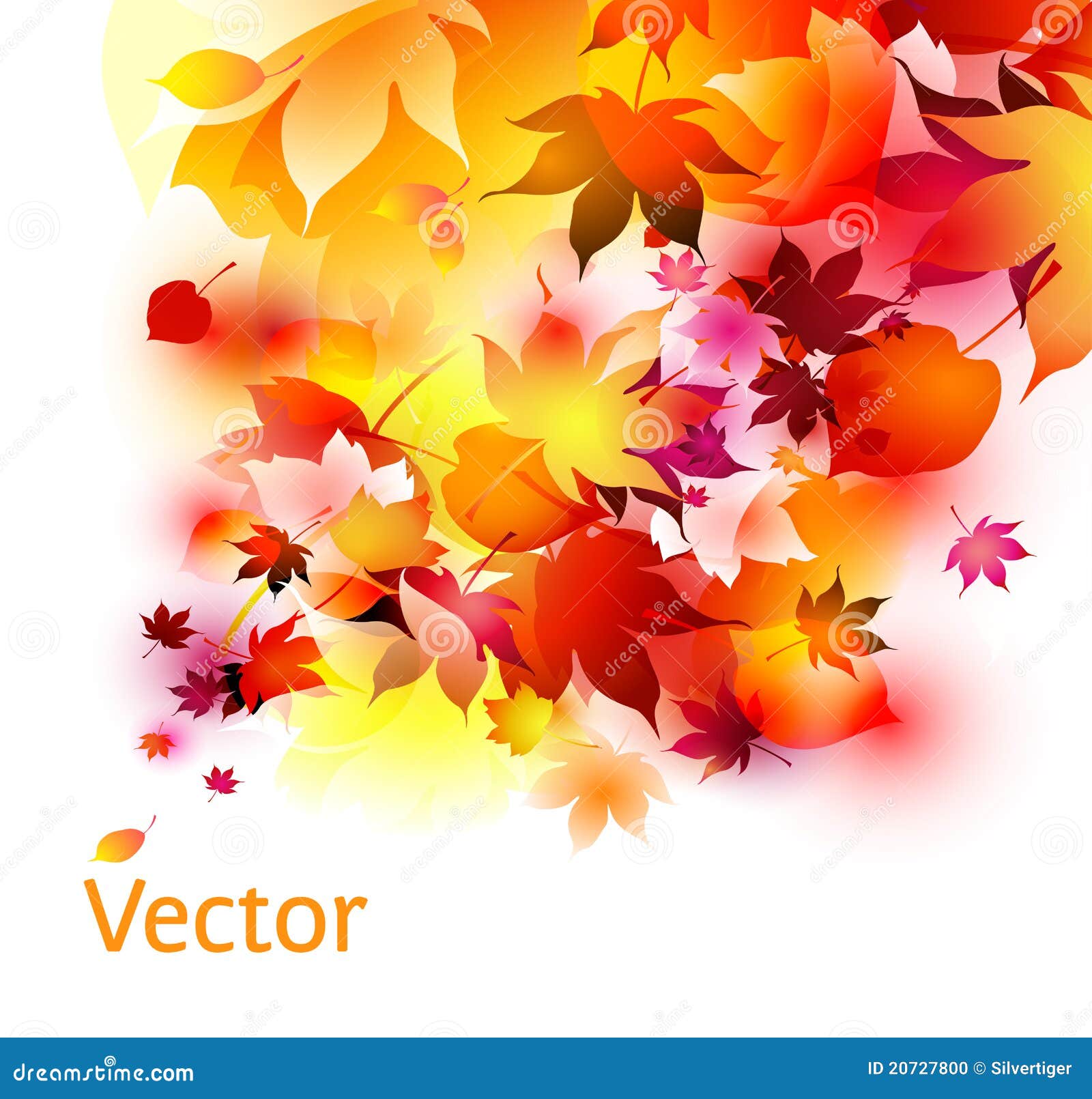 Autumn Leaves Abstract Background Stock Vector - Illustration of branch ...
