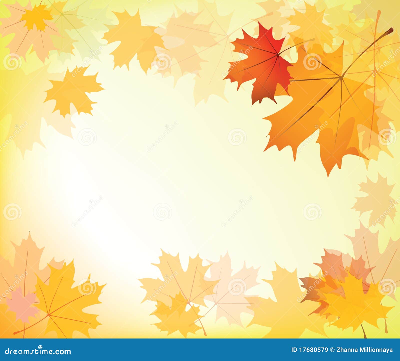 Autumn Leaves Background Frame Stock Vector - Illustration of freshness ...