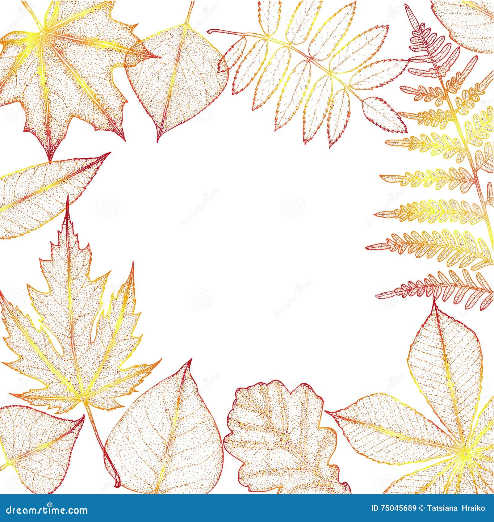 Autumn Leaves Background with Space for Text. Stock Illustration ...