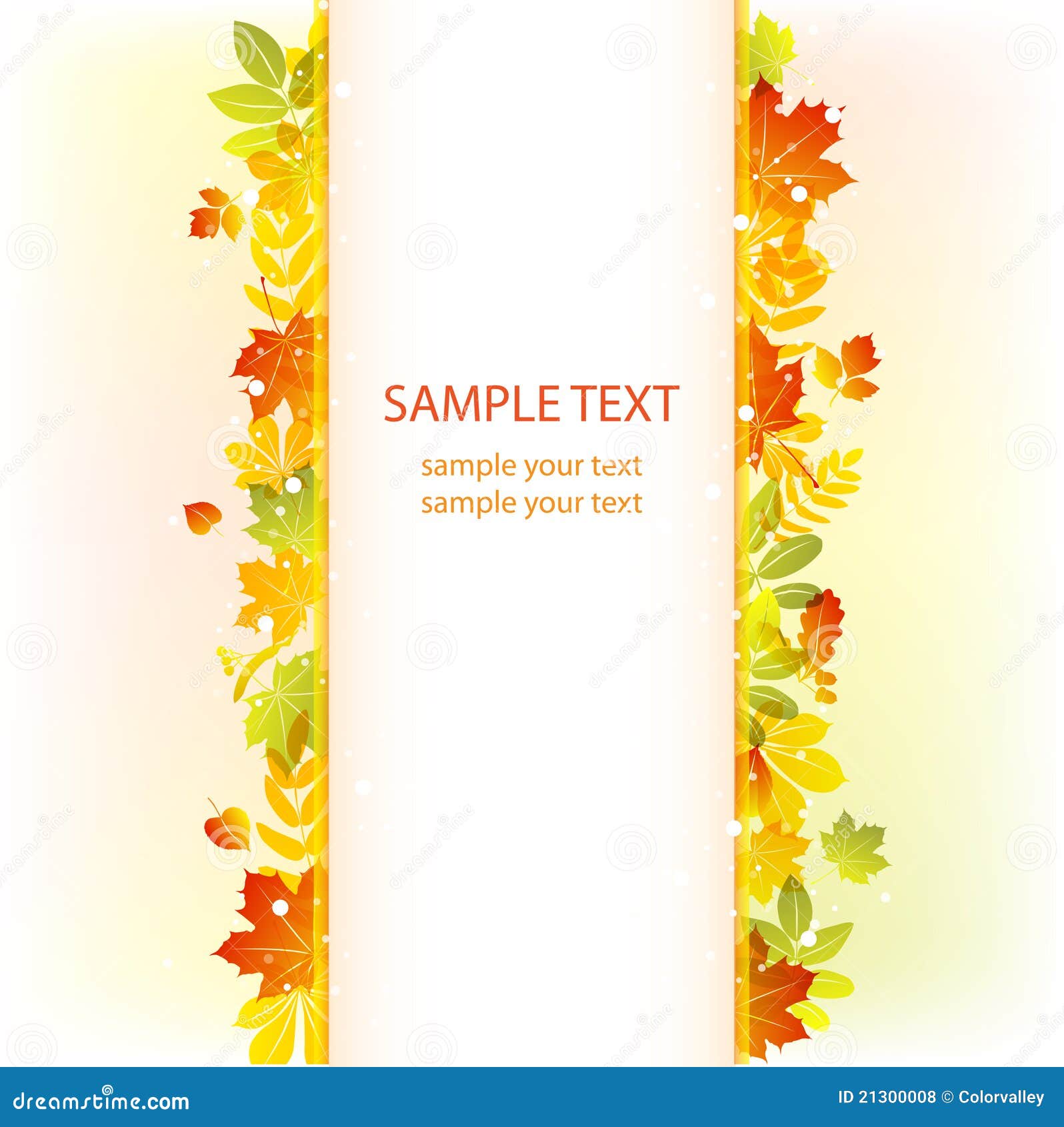 Autumn Leaves Background. Vector Banner Stock Vector - Illustration of ...
