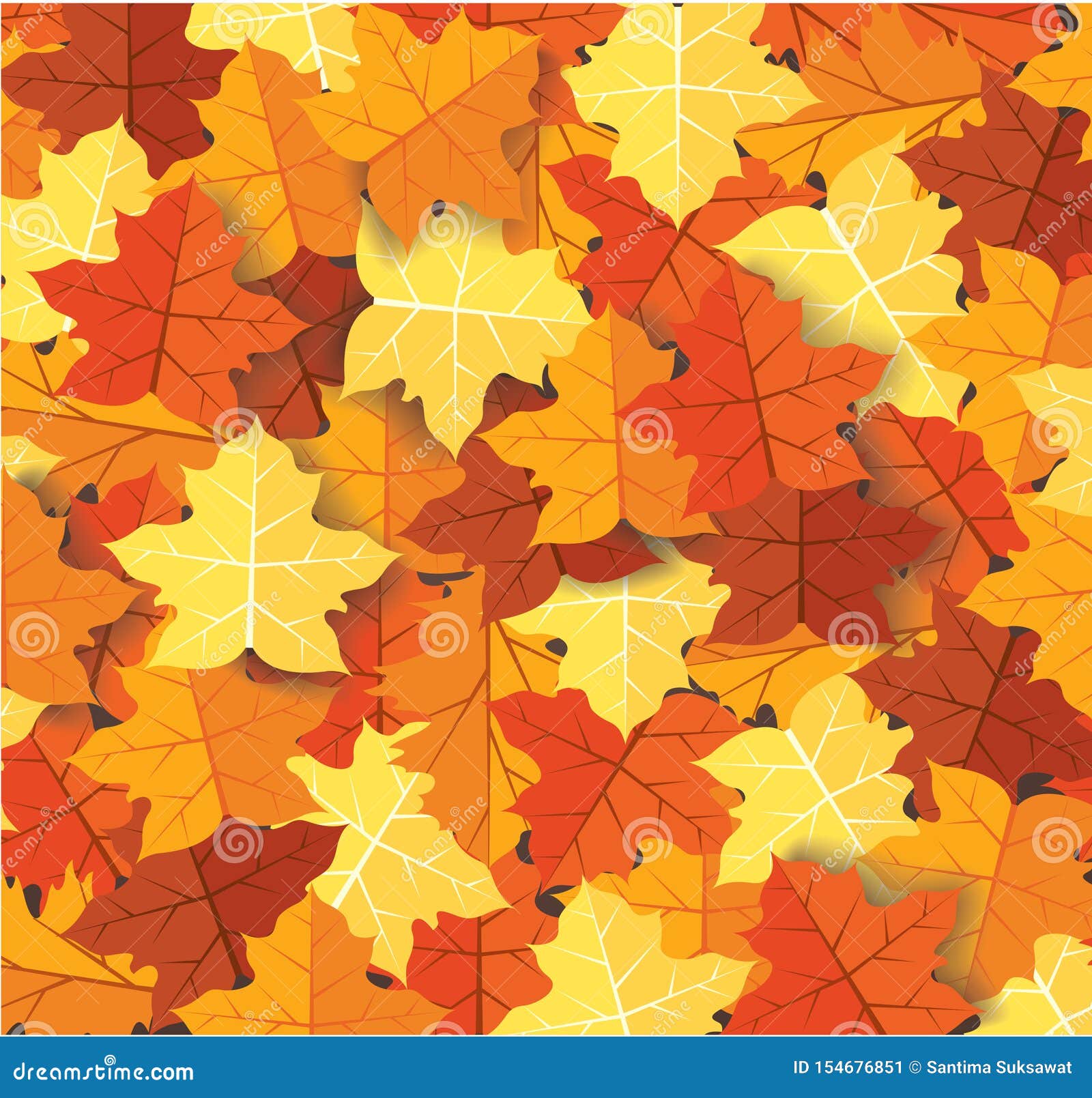 Autumn Leaves Background Vector Illustration EPS10 Stock Vector ...