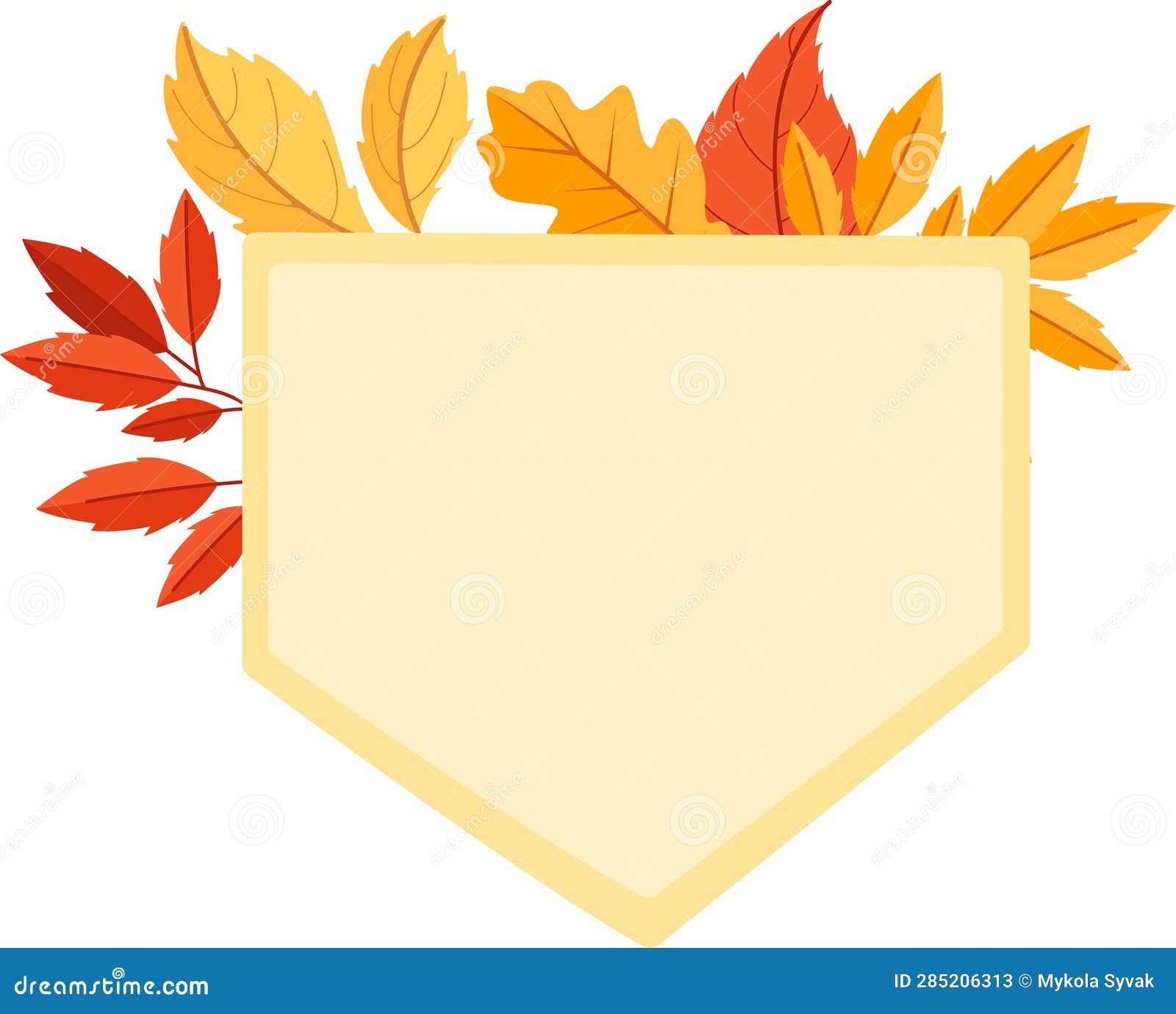 Autumn Leaves Badge stock vector. Illustration of nature - 285206313