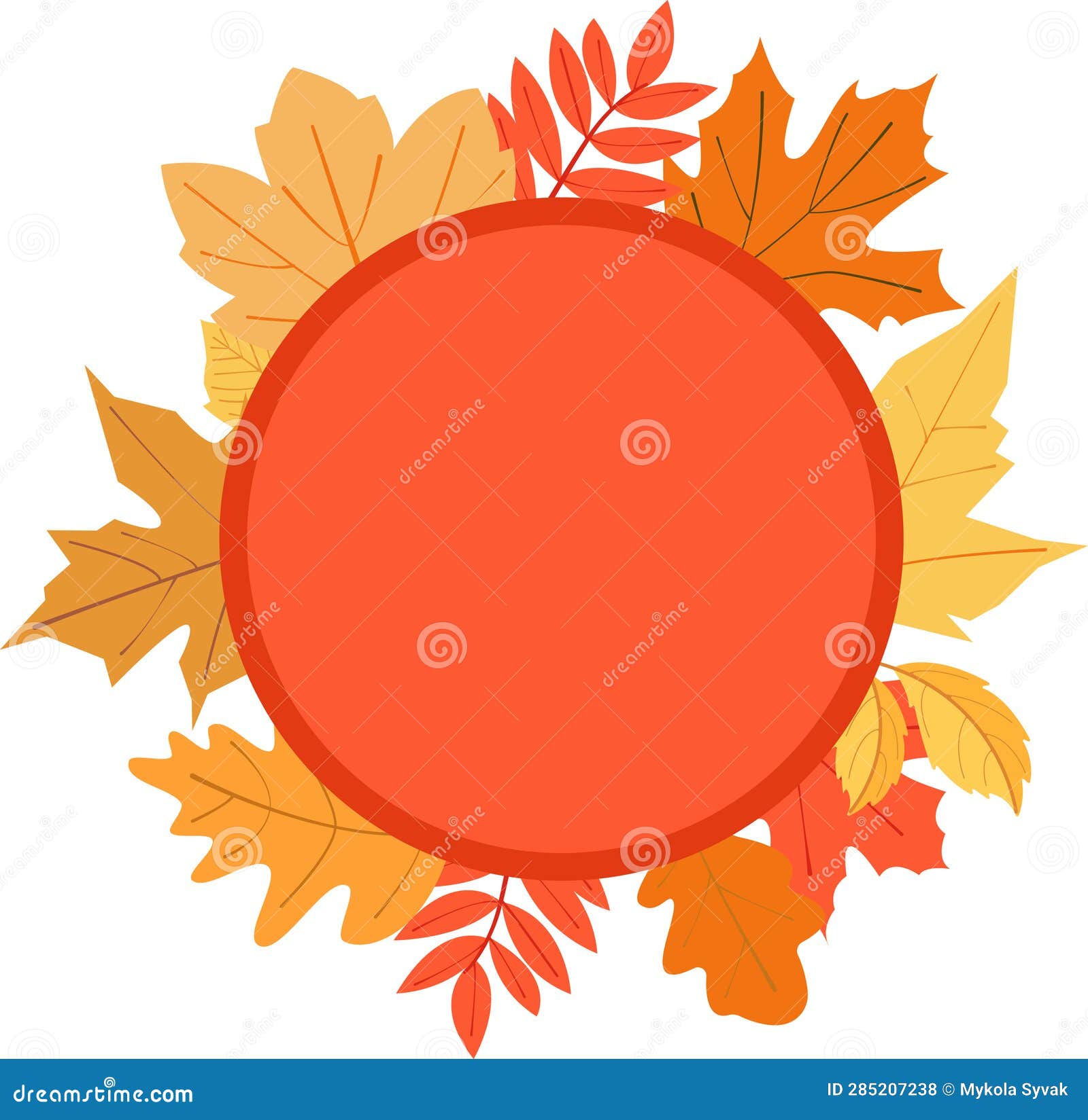 Autumn Leaves Badge stock vector. Illustration of sign - 285207238