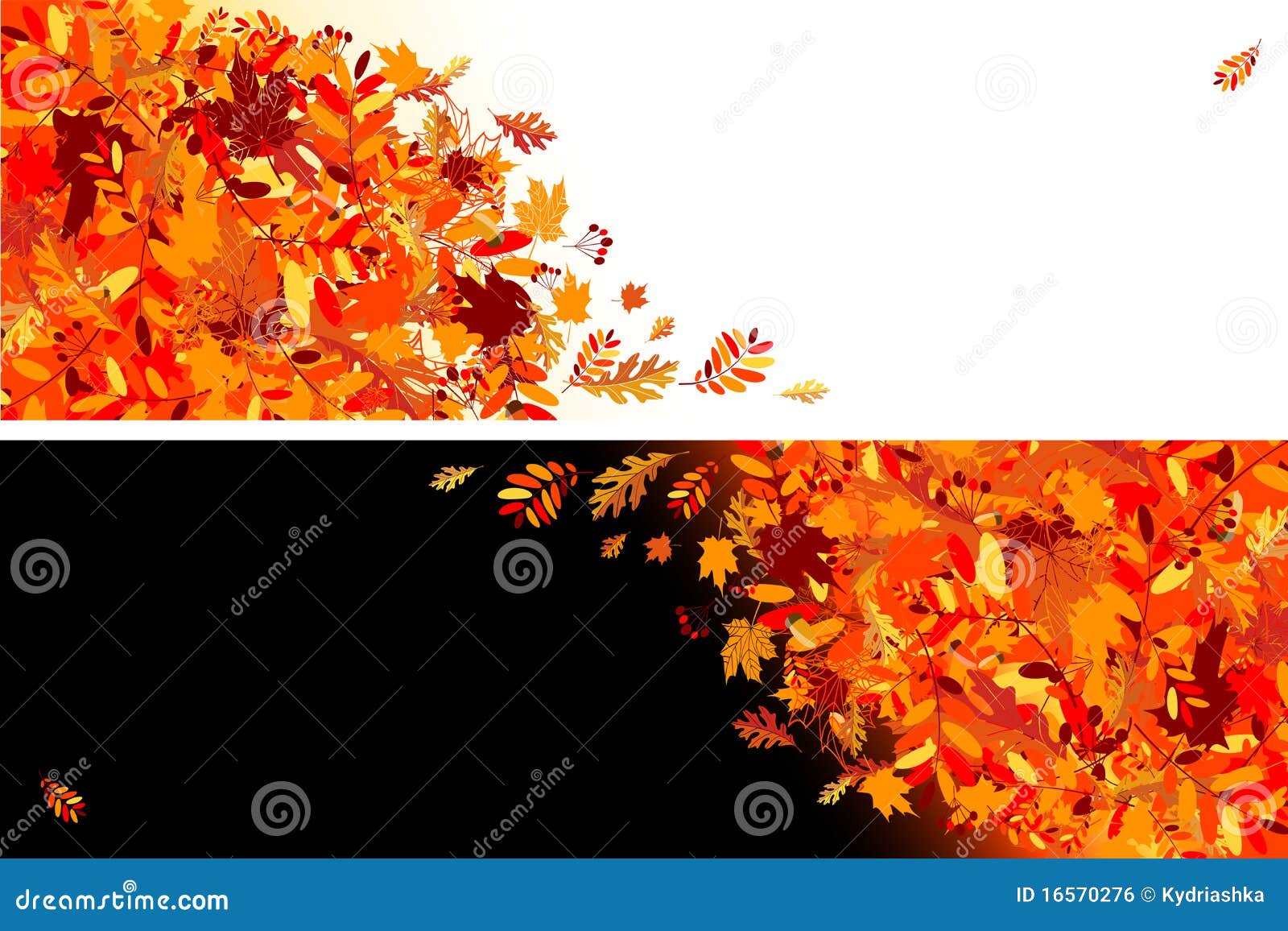 Autumn Leaves Banners for Your Design Stock Vector - Illustration of ...