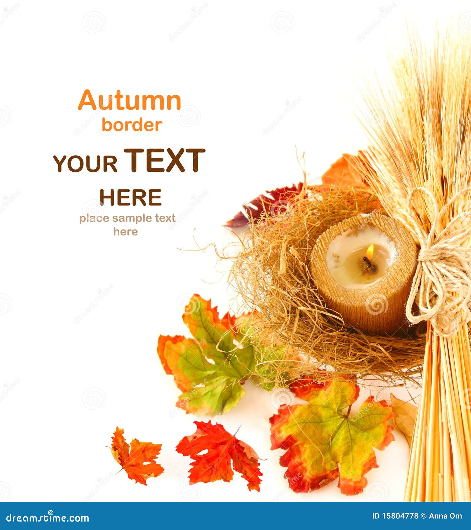 Autumn leaves border stock photo. Image of card, foliage - 15804778
