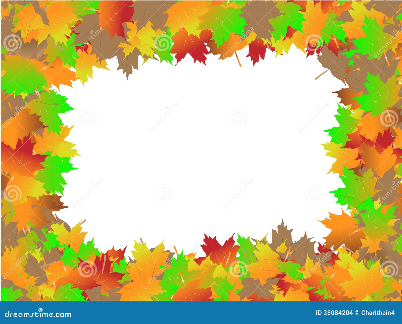 Autumn Leaves Border stock vector. Illustration of fall - 38084204