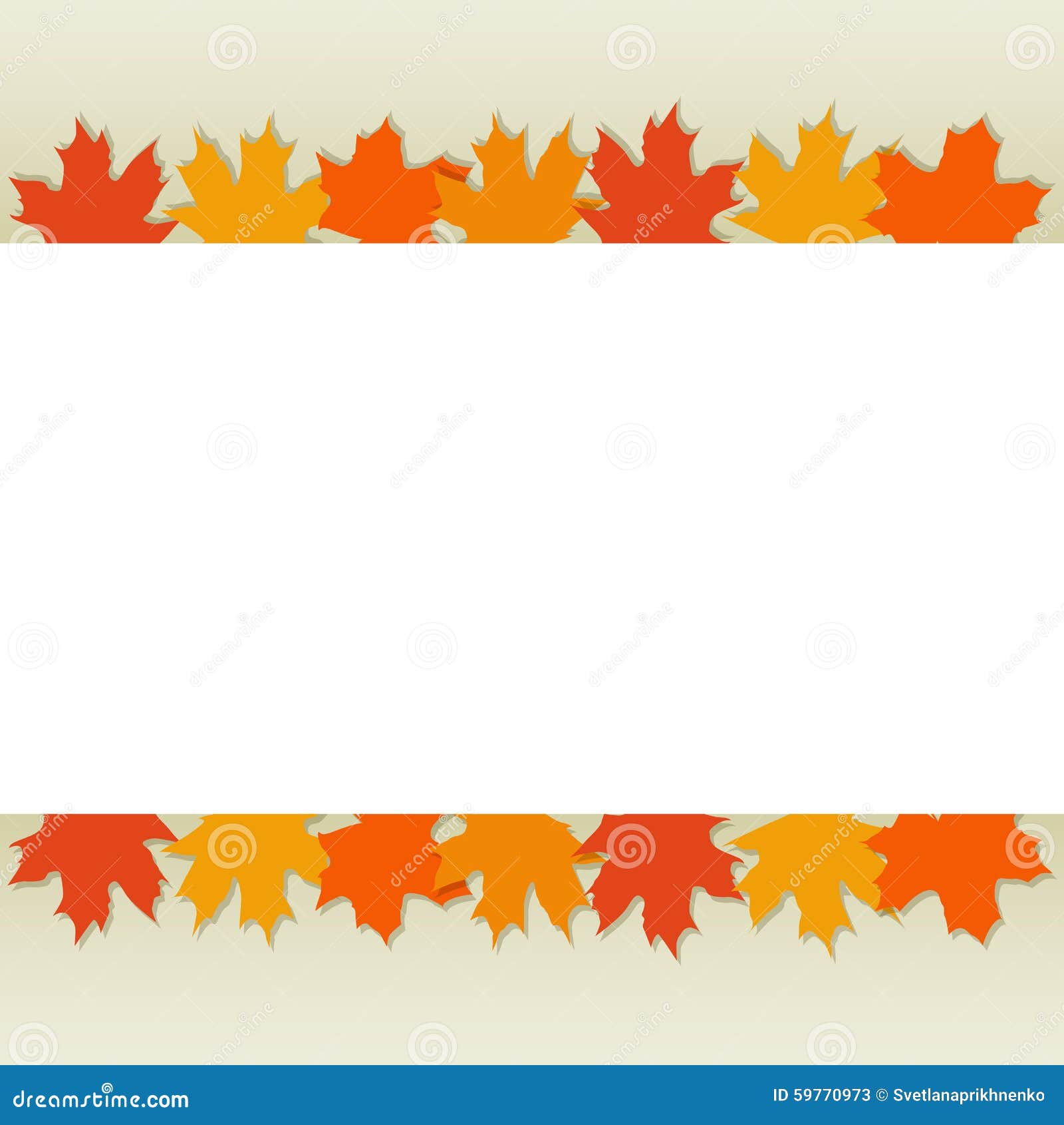 Autumn leaves border stock vector. Illustration of decoration - 59770973