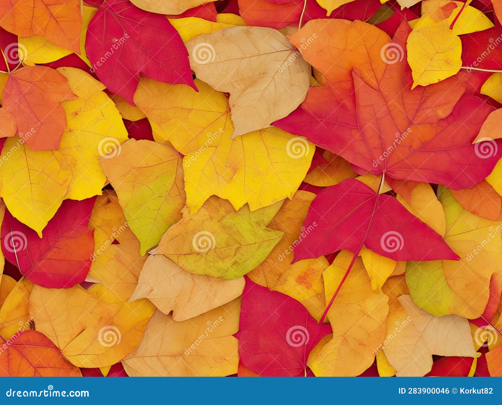 Autumn Leaves Collage Background. Stock Illustration - Illustration of ...
