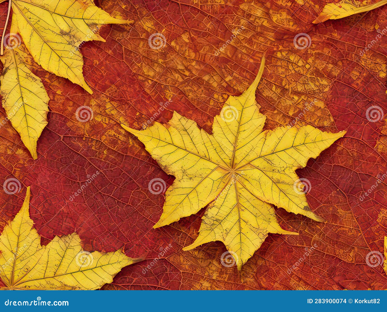 Autumn Leaves Collage Background. Stock Illustration - Illustration of ...