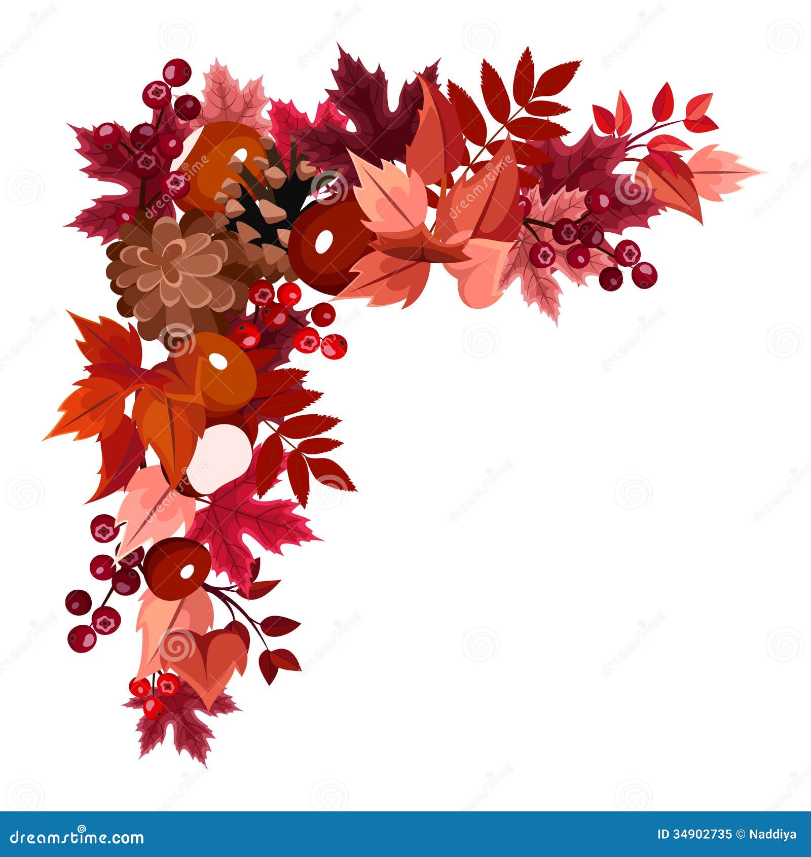 Fall Leaf Corner Border