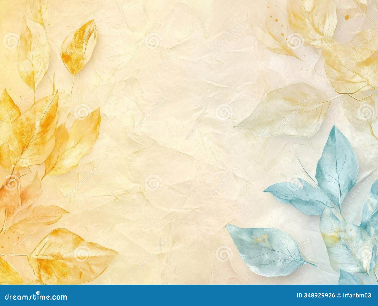 Autumn Leaves on Crumpled Paper Background Stock Photo - Image of ...