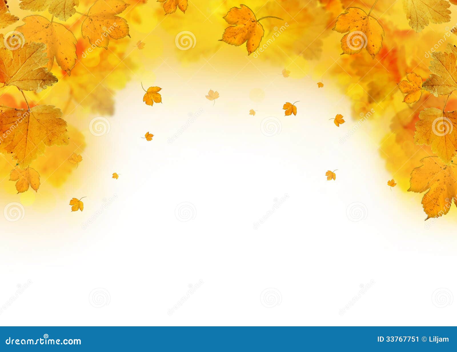 Autumn Leaves Falling Frame Stock Illustration - Illustration of ...