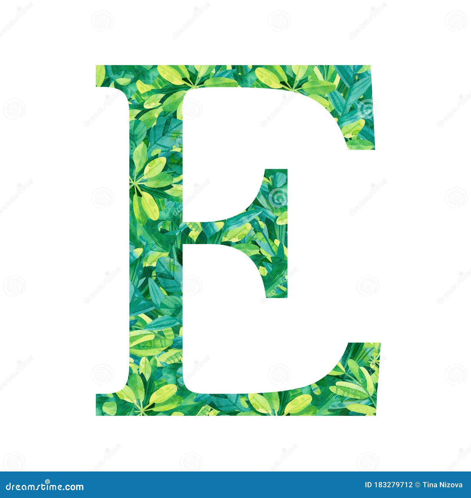 Pattern Inside the Letter E. Stock Illustration - Illustration of ...