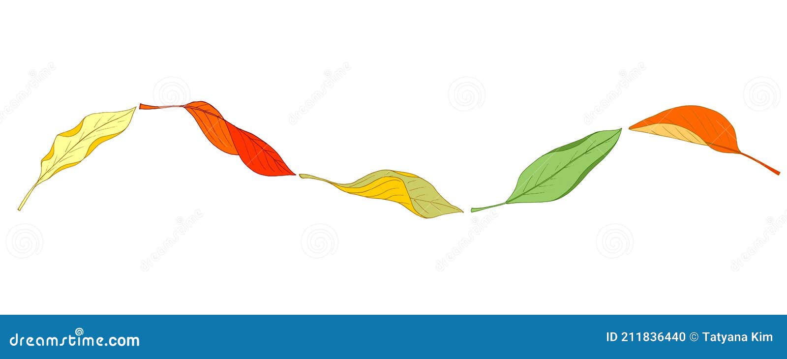 Autumn Leaves Fly in the Wind. Tree Leaves Stock Vector - Illustration ...