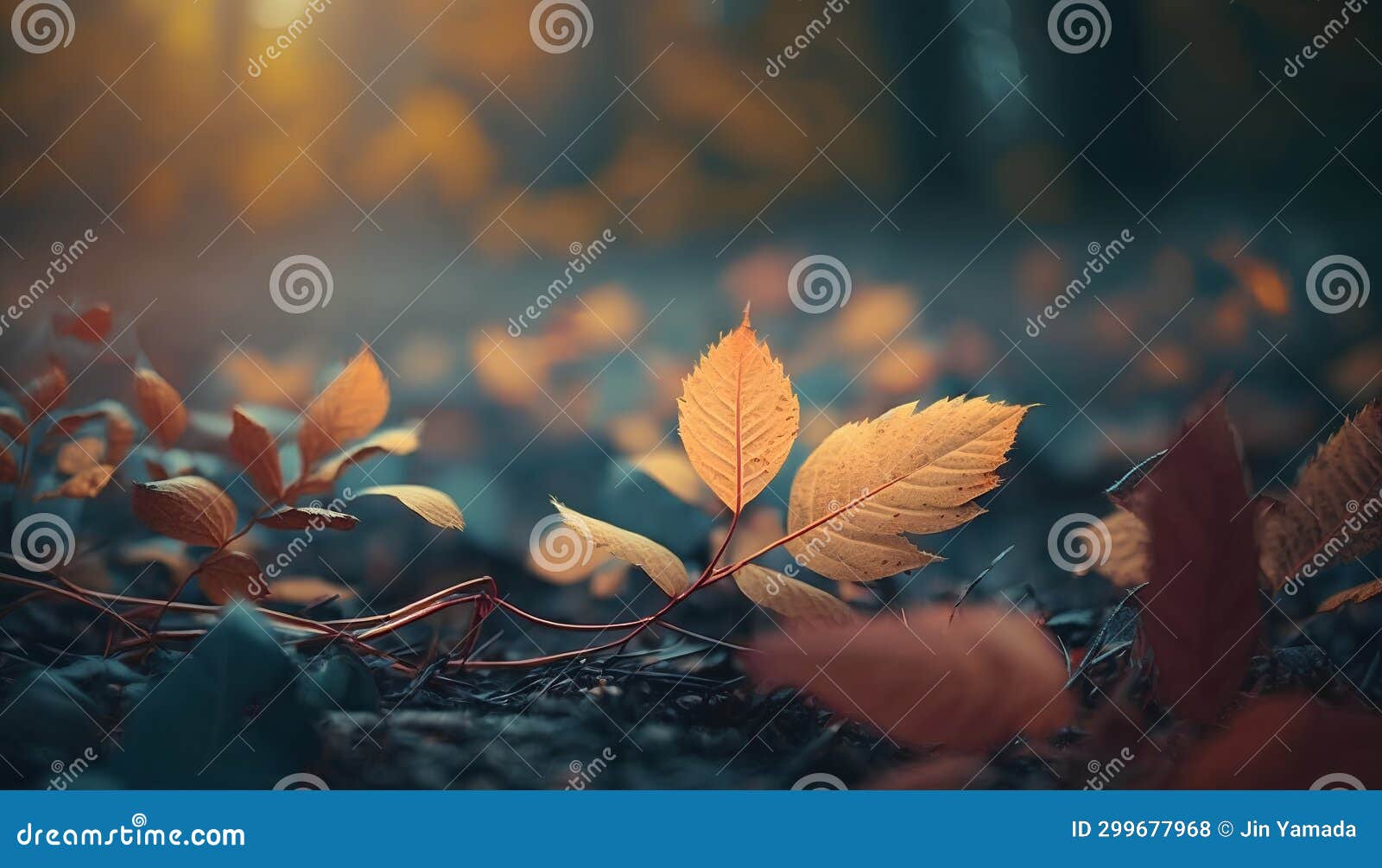 Autumn Leaves in the Forest. Nature Background. Soft Focus Stock ...
