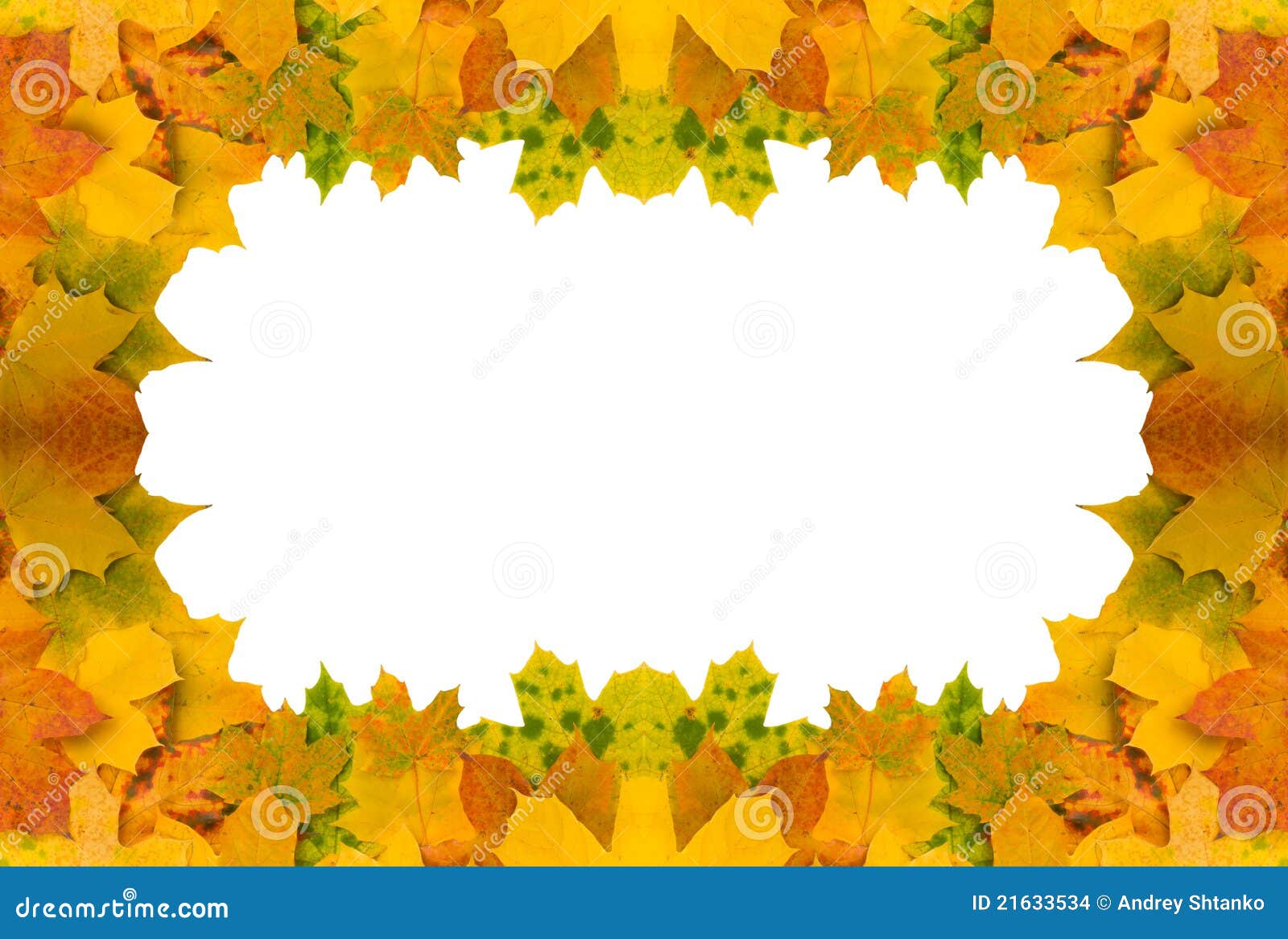 Autumn leaves frame stock photo. Image of green, shape - 21633534