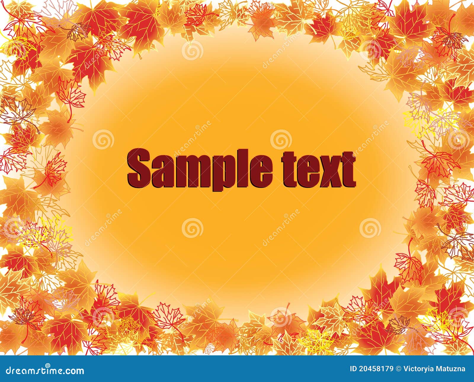 Autumn Leaves Frame from Text. Vector Illustration Stock Vector ...