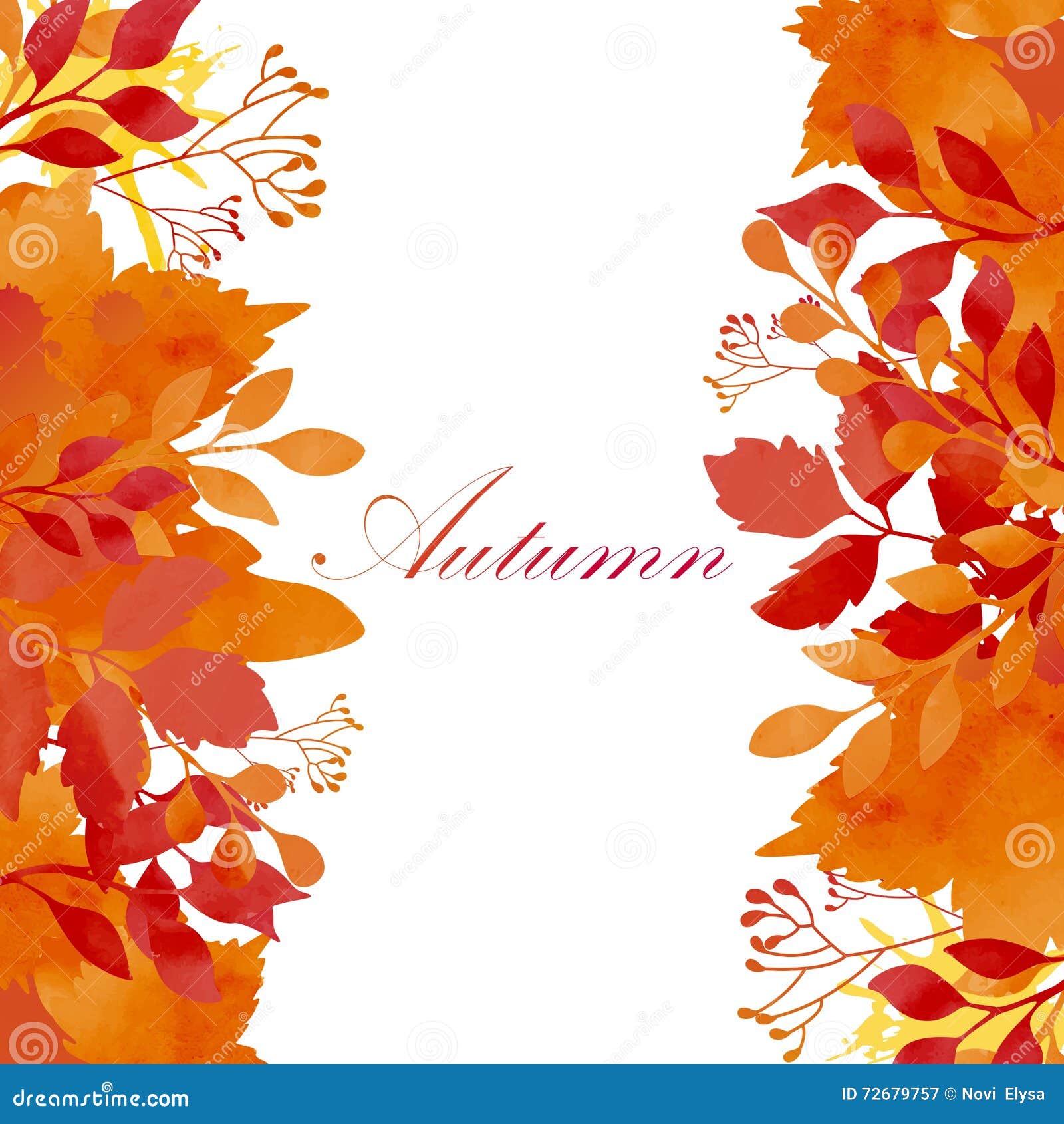 Autumn Leaves Frame a White Background Stock Vector - Illustration of ...