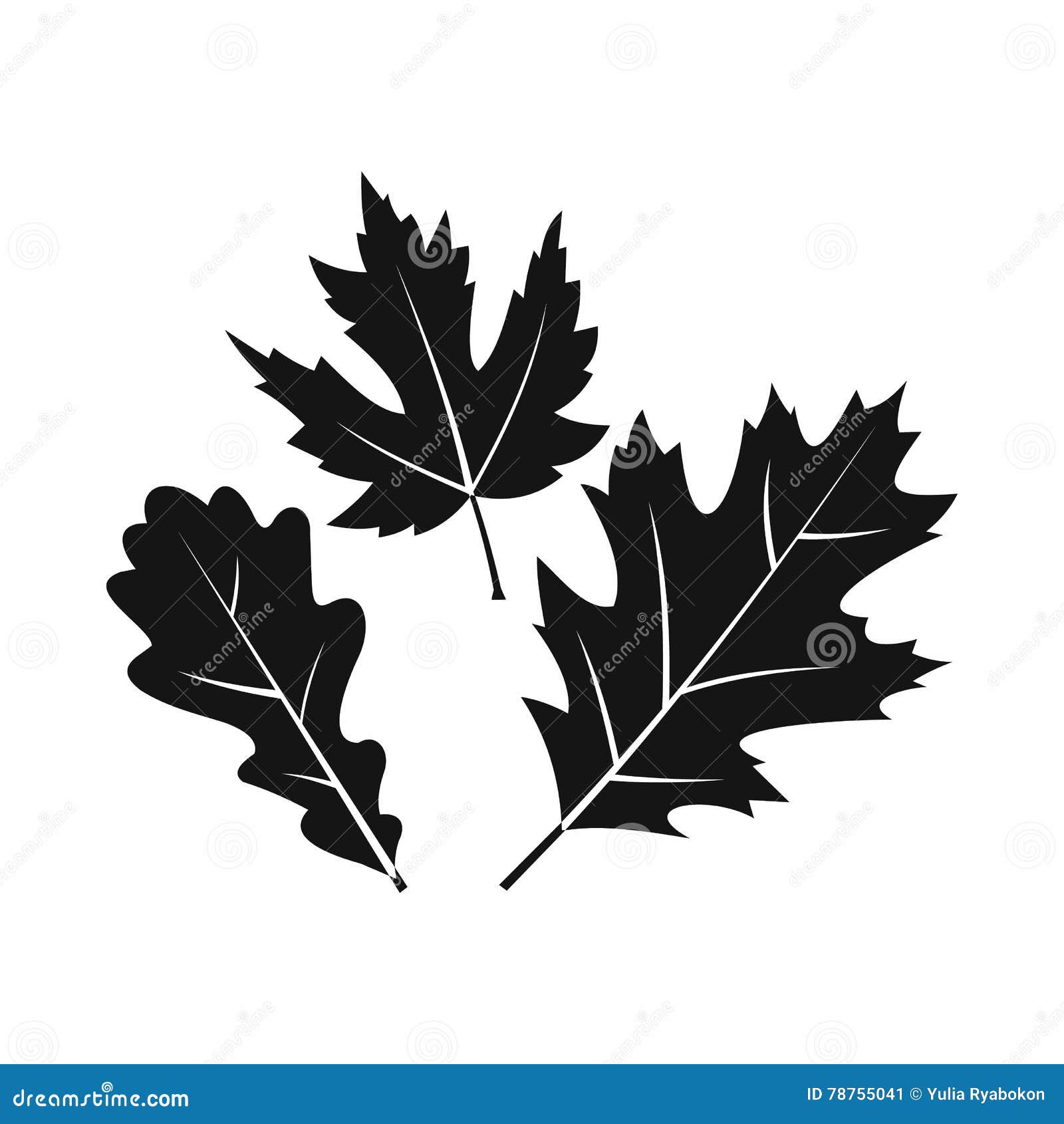 Autumn Leaves Icon, Simple Style Stock Vector - Illustration of ...