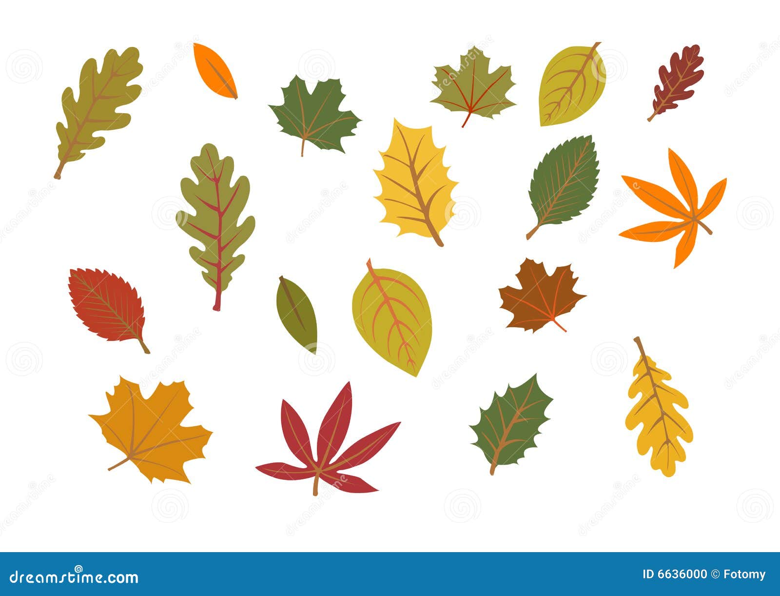 Autumn leaves illustration stock vector. Illustration of design - 6636000