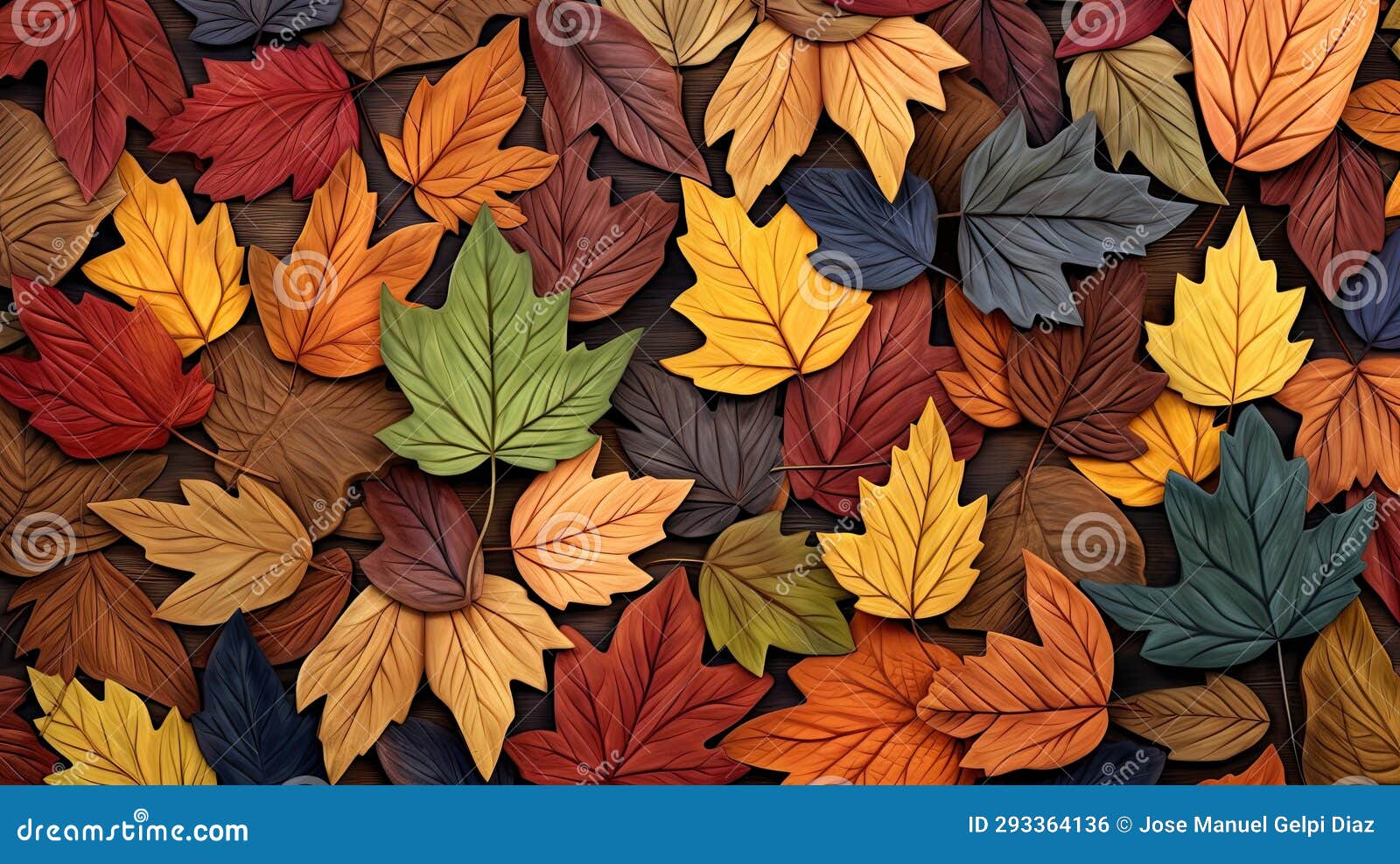 Autumn Leaves Isolated on Black Background. Collection of Fall Leaves ...