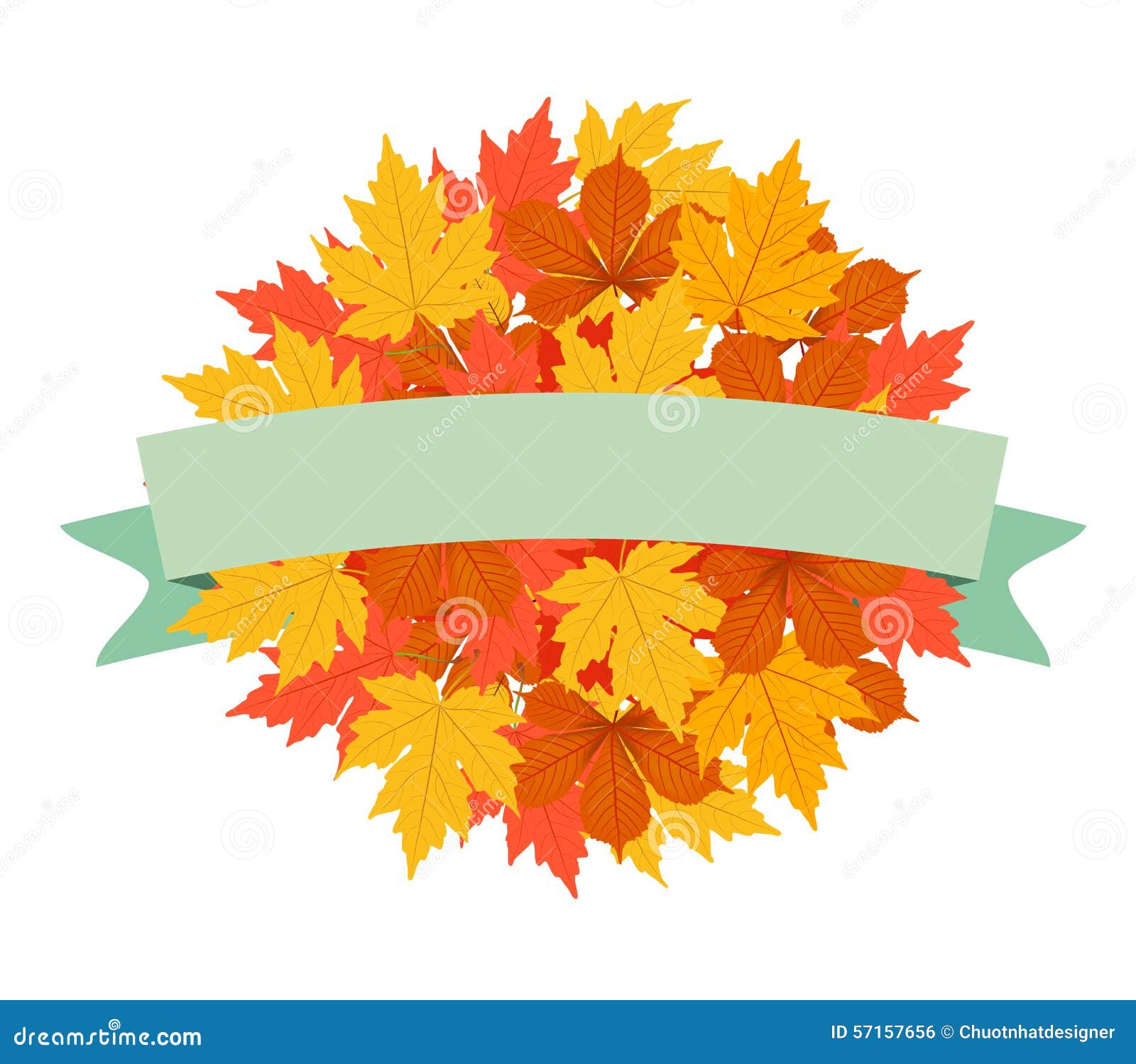Autumn Leaves Label Background Stock Vector - Illustration of element ...
