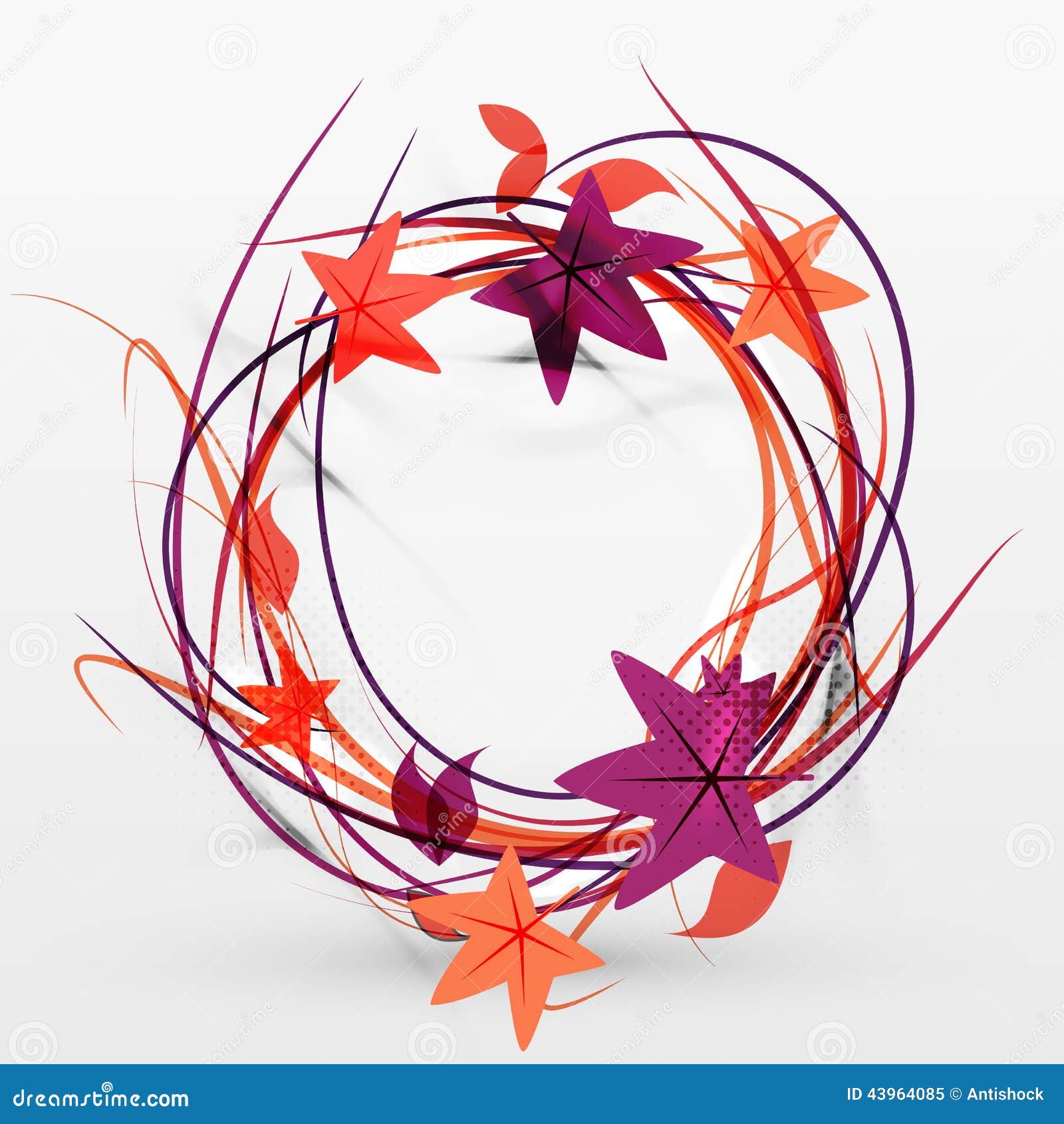 Autumn Leaves and Lines Abstract Background Stock Vector - Illustration ...