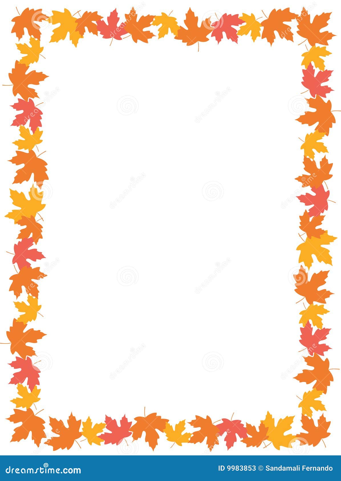 Autumn Leaves [maple] Border Stock Photos - Image: 9983853