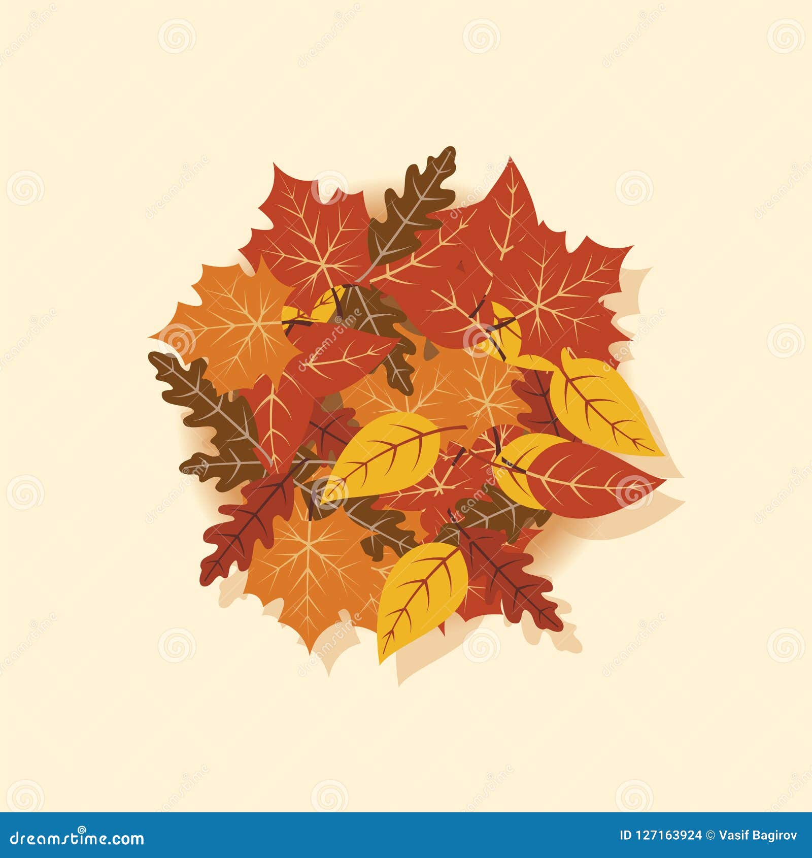 Autumn Leaves Maple Leaf Background. Autumn Background Vector ...