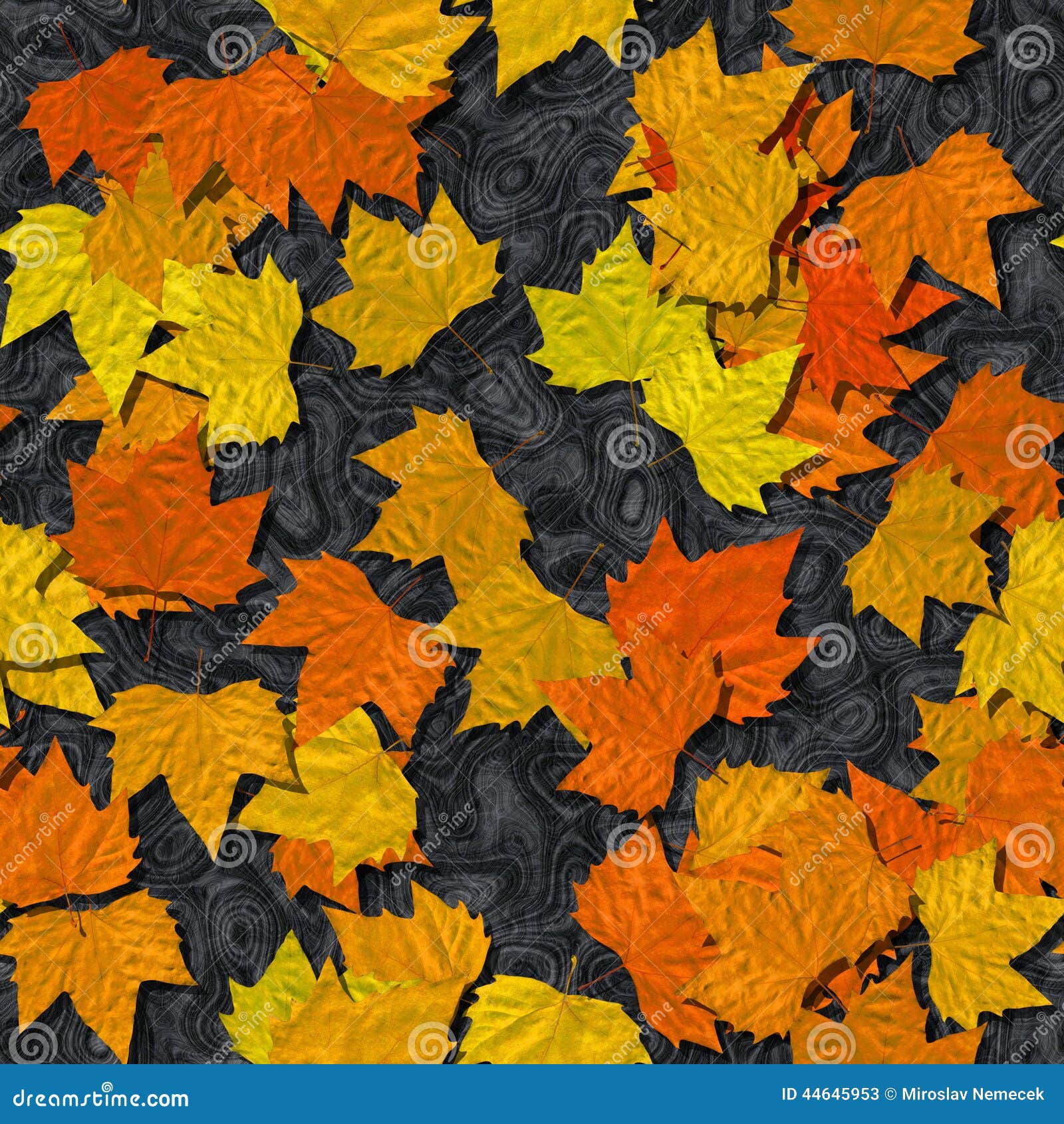 Autumn Leaves or Marble Seamless Generated Texture Background Stock ...